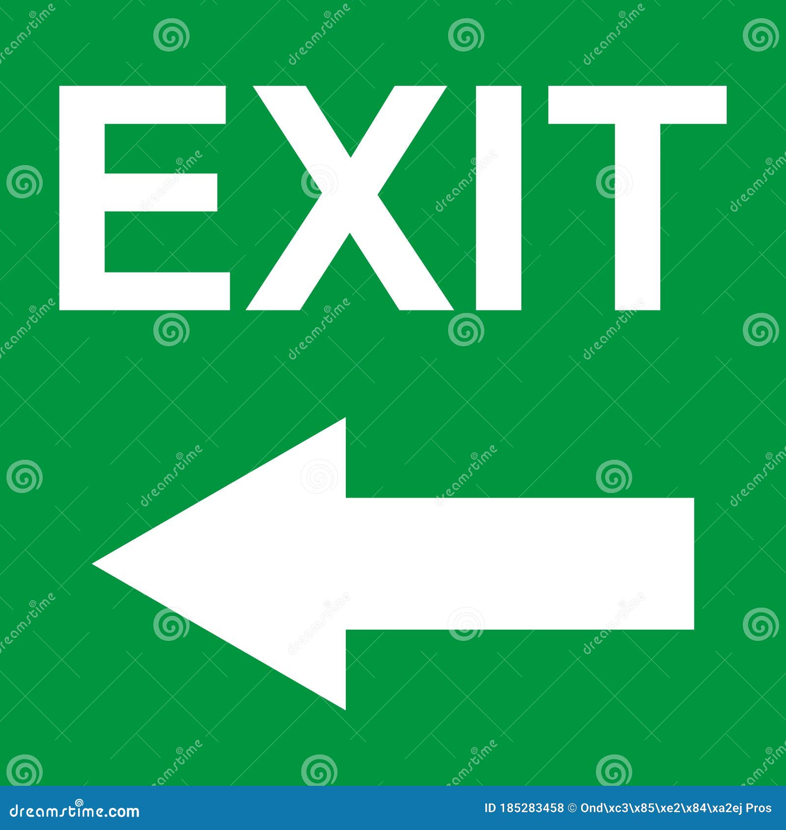 Exit Door Sign with Arrow. Vector Icon, Safety Symbol Stock Vector ...