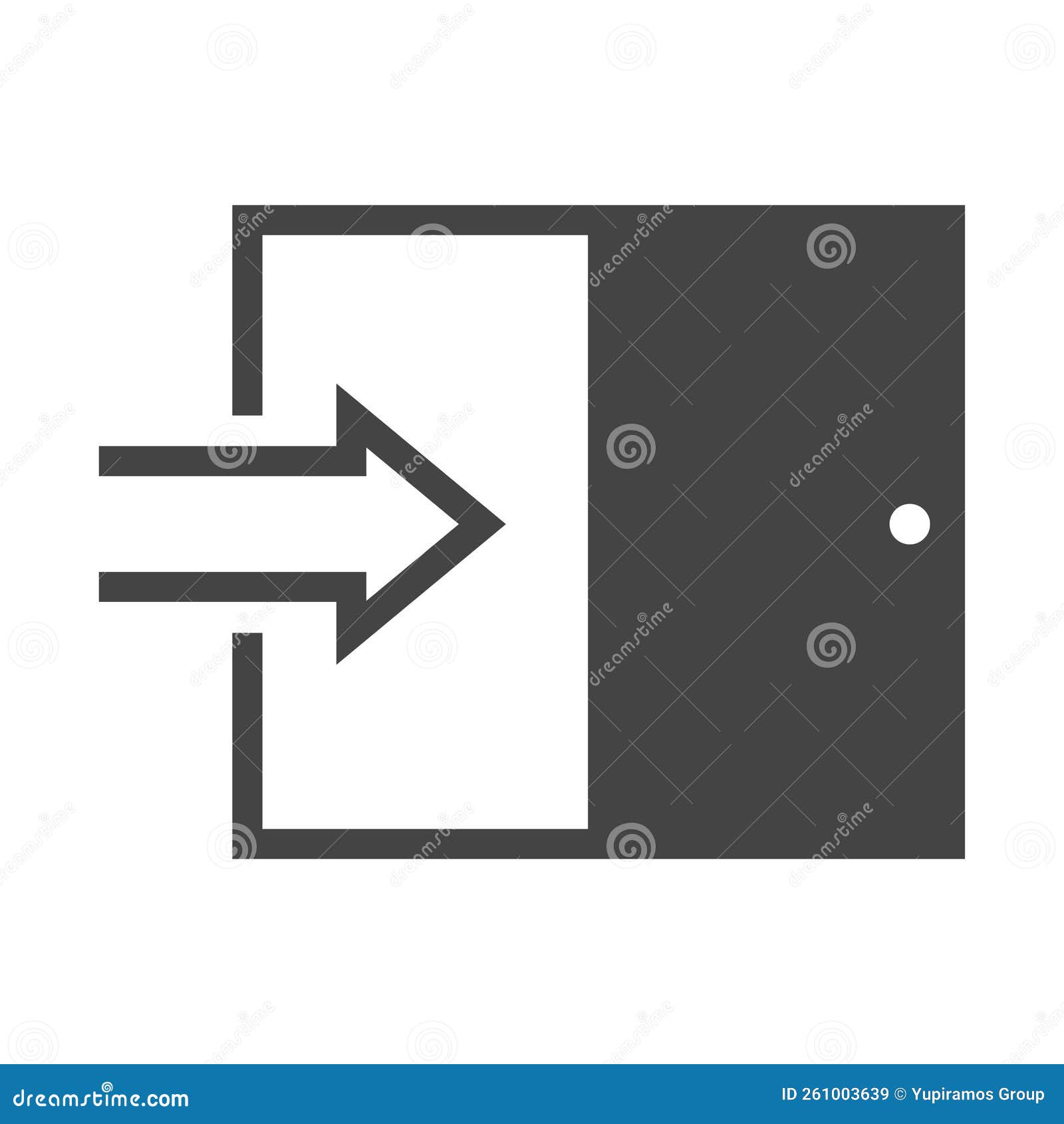 Exit door sign stock vector. Illustration of interior - 261003639