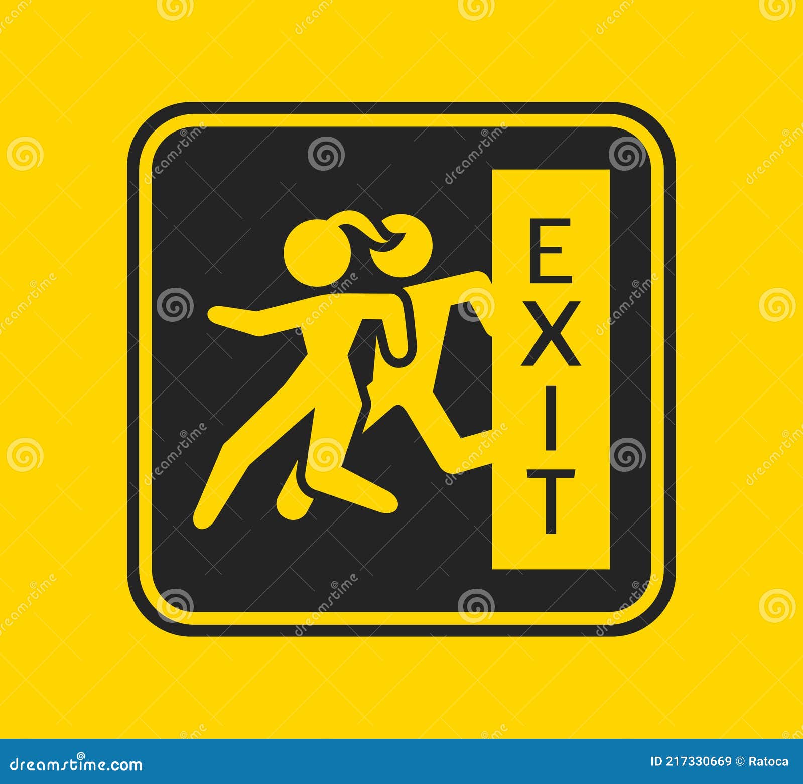 Exit door symbol stock vector. Illustration of symbol - 217330669