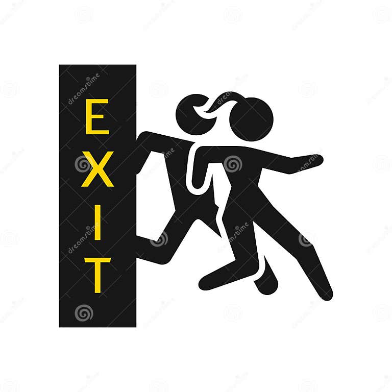 Exit door symbol stock vector. Illustration of directional - 280653542