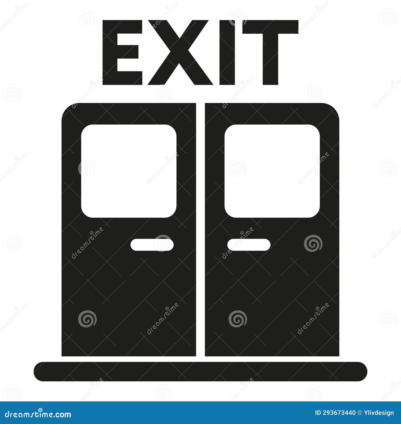 Exit Doors Icon Simple Vector. Alarm Evacuate Stock Vector ...