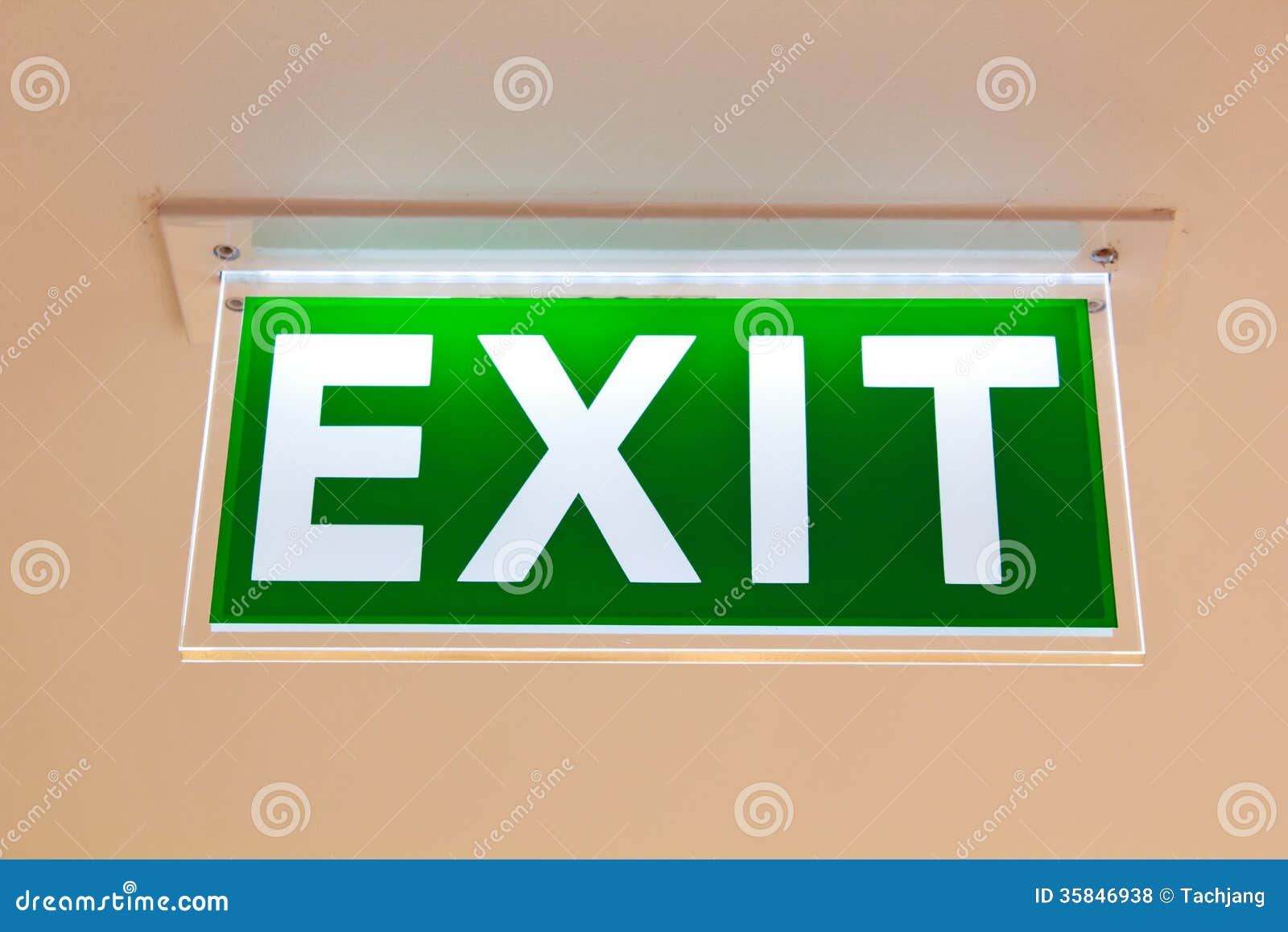 Exit. stock photo. Image of danger, letter, light, directional - 35846938
