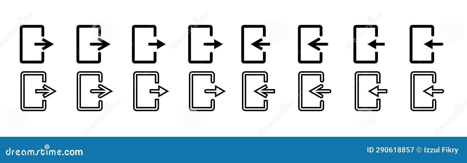 Exit and Enter the Room Icon Stock Vector - Illustration of symbol ...