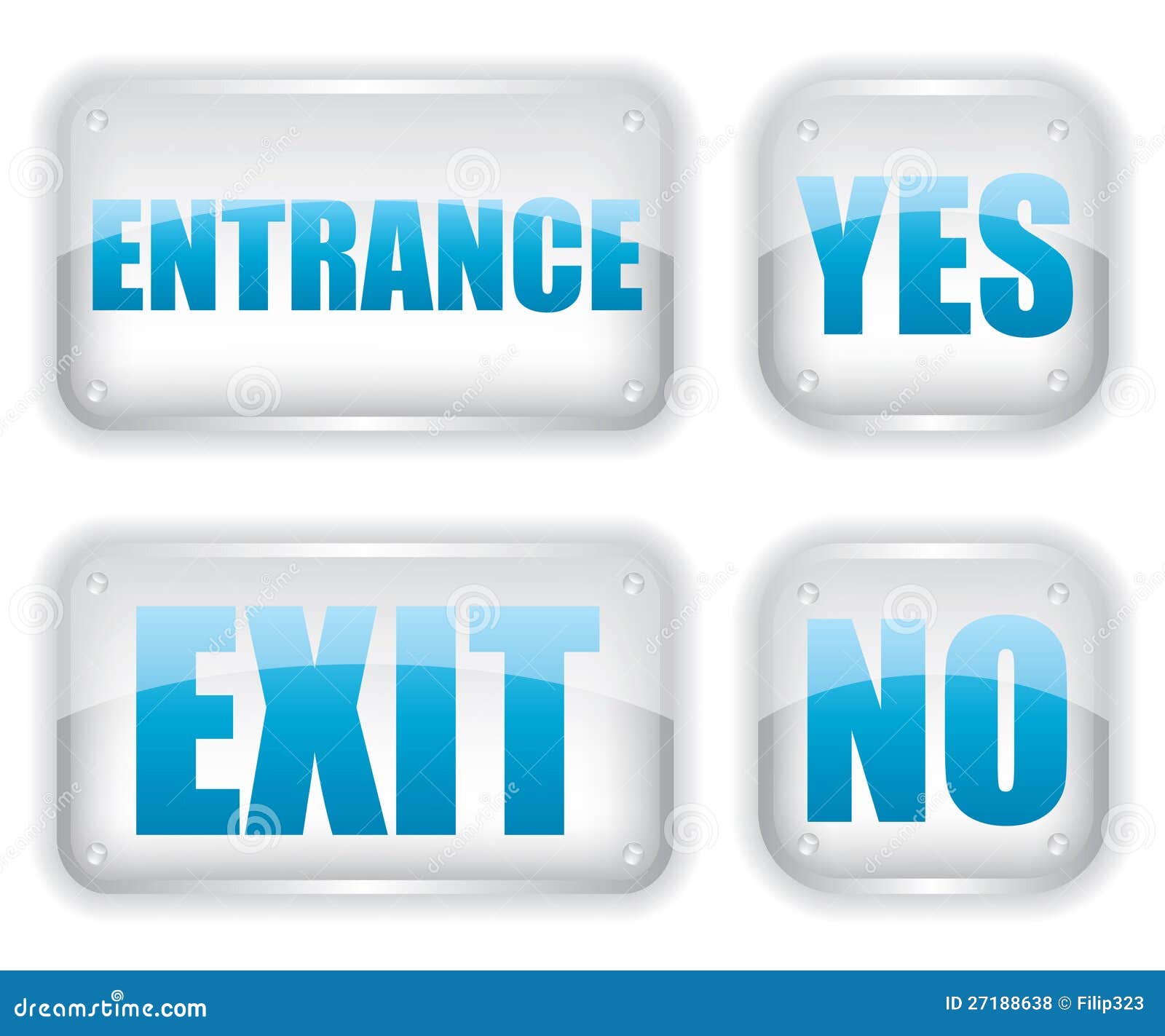 Exit and Entrance Glass Icon Illustration Stock Vector - Illustration ...