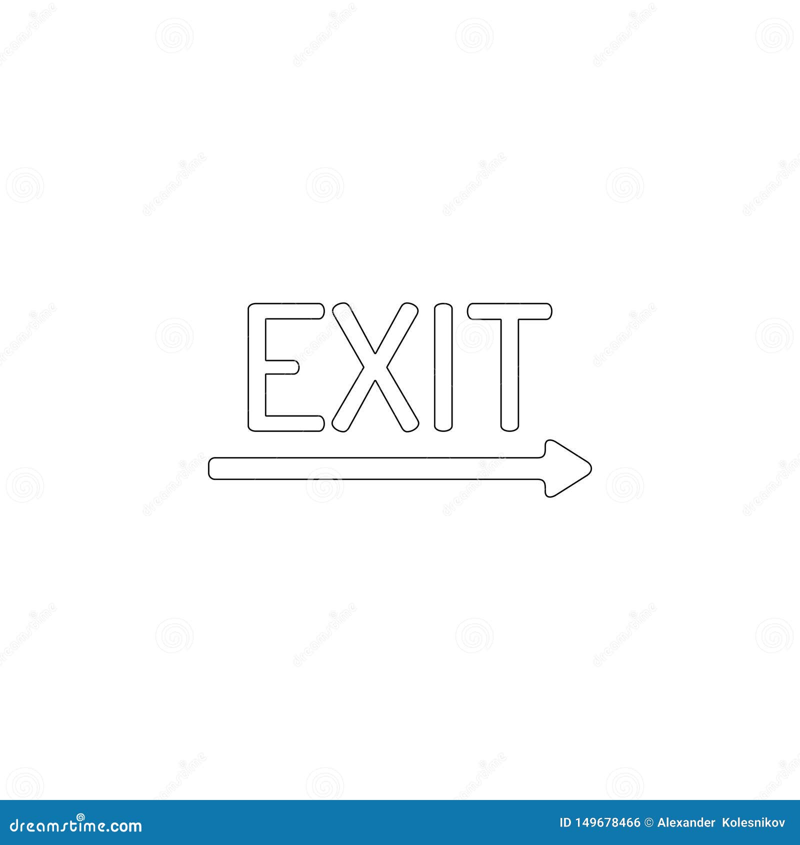Exit. flat vector icon stock vector. Illustration of instruction ...