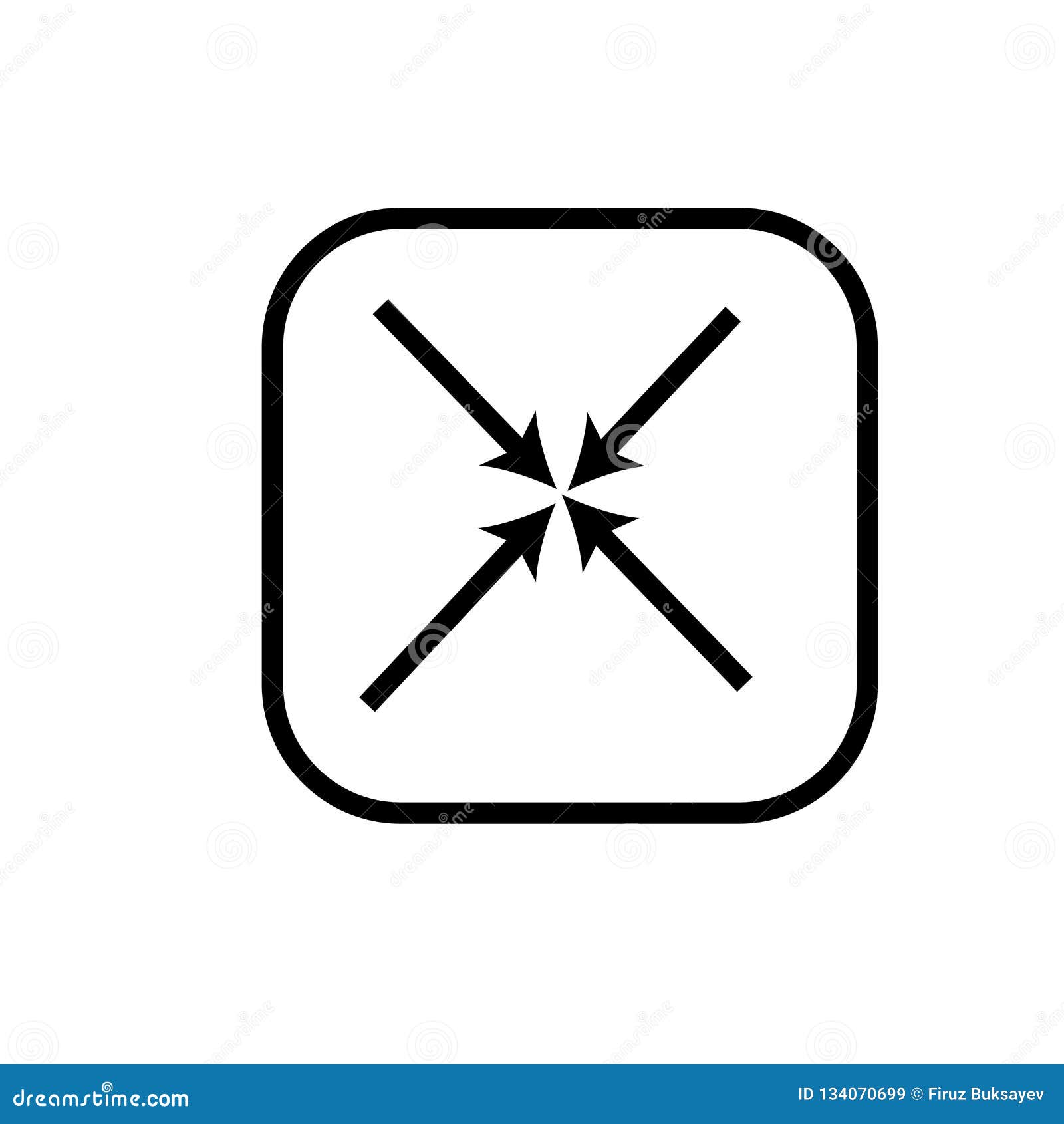 Exit Full Screen Icon Linear Style. Stock Vector Illustration Isolated ...