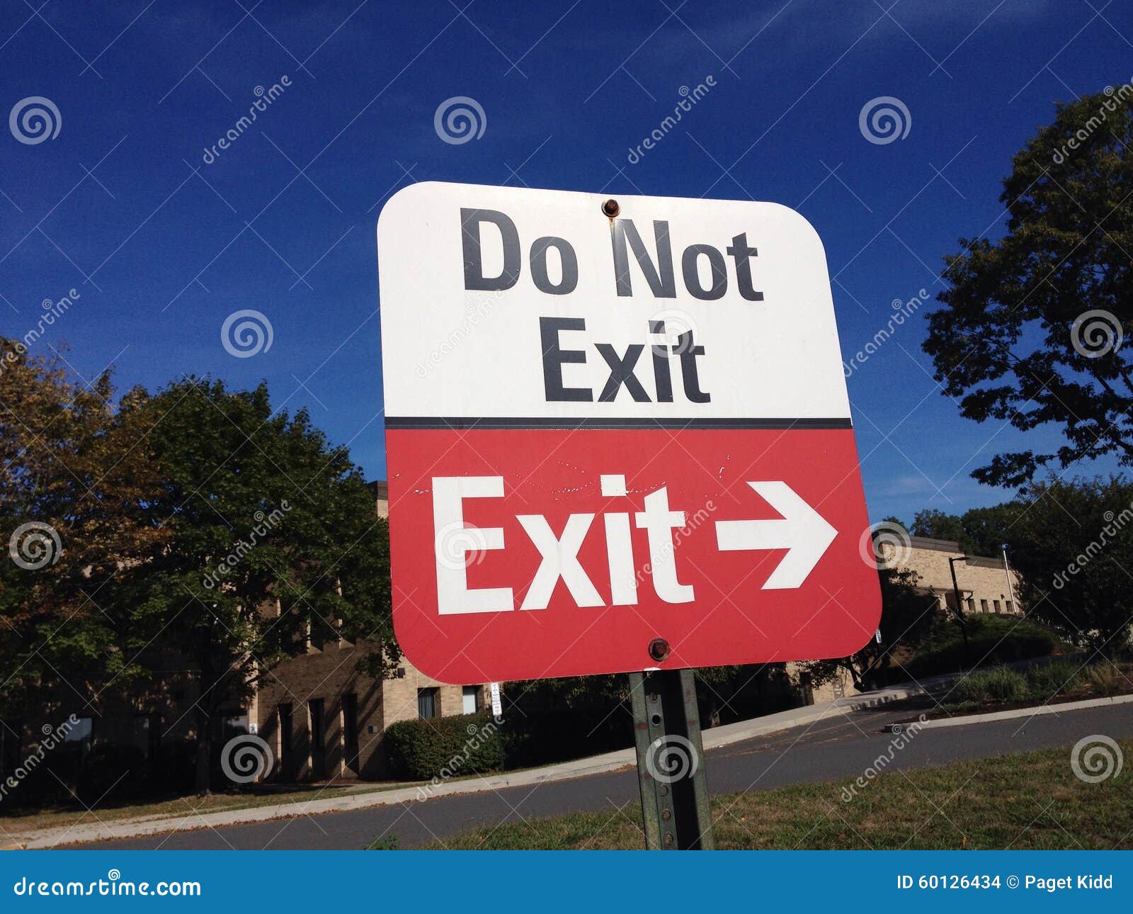 Exit stock photo. Image of irony, confusion, oppposite - 60126434