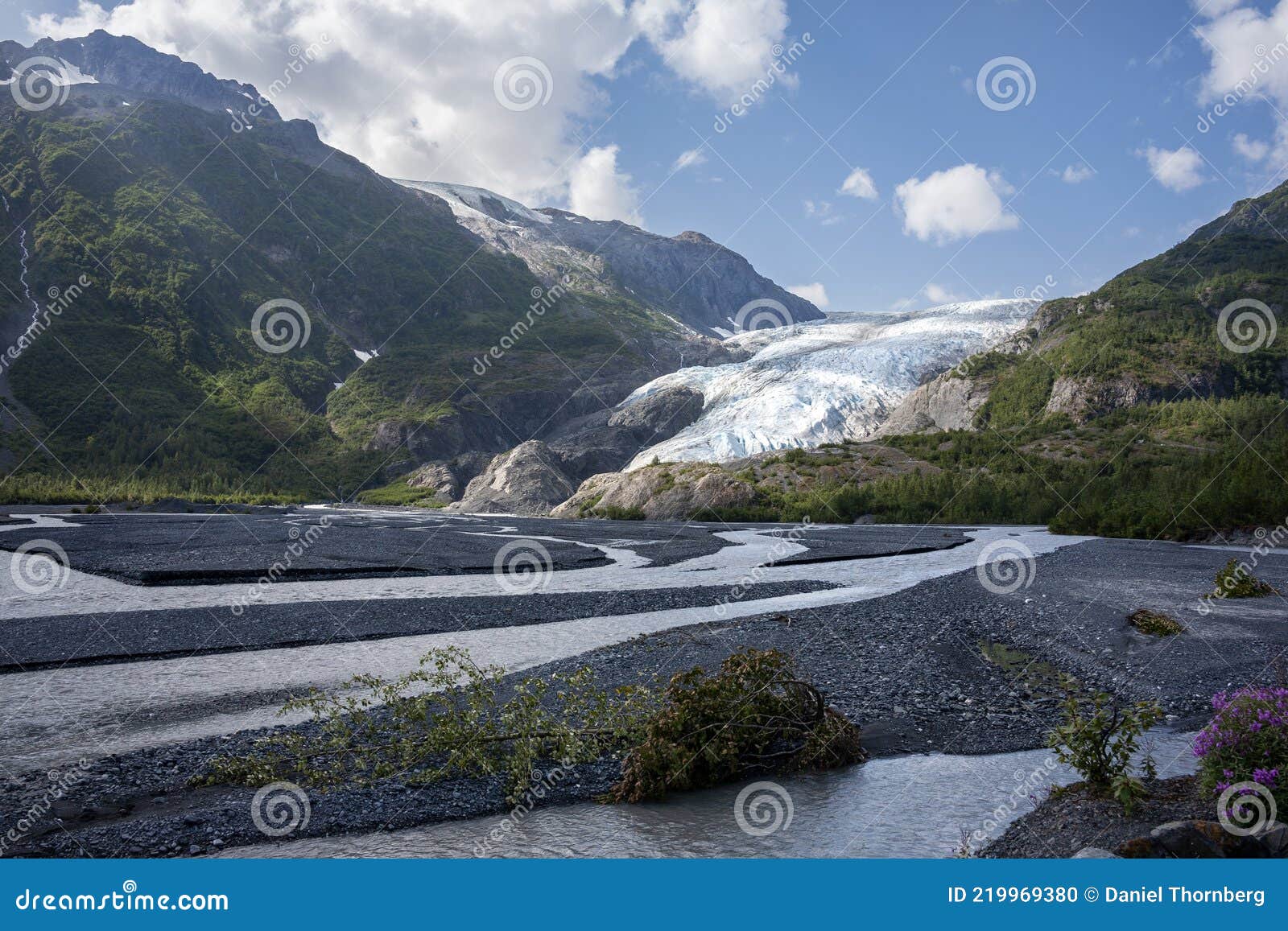 Exit Glacier and Mountains Near Seward Alaska on a Sunny Afternoon ... Exit Glacier and Mountains Near Seward Alaska on a Sunny Afternoon ...