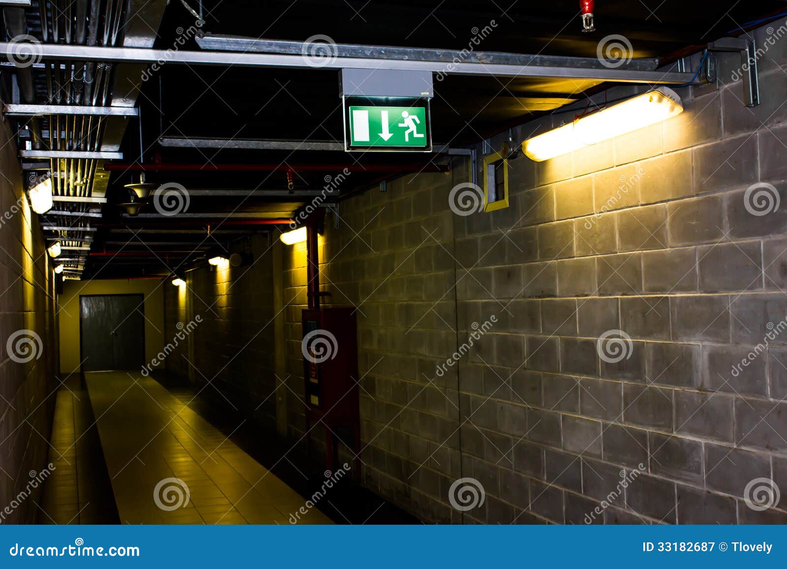 Exit hallway security stock image. Image of corridor - 33182687