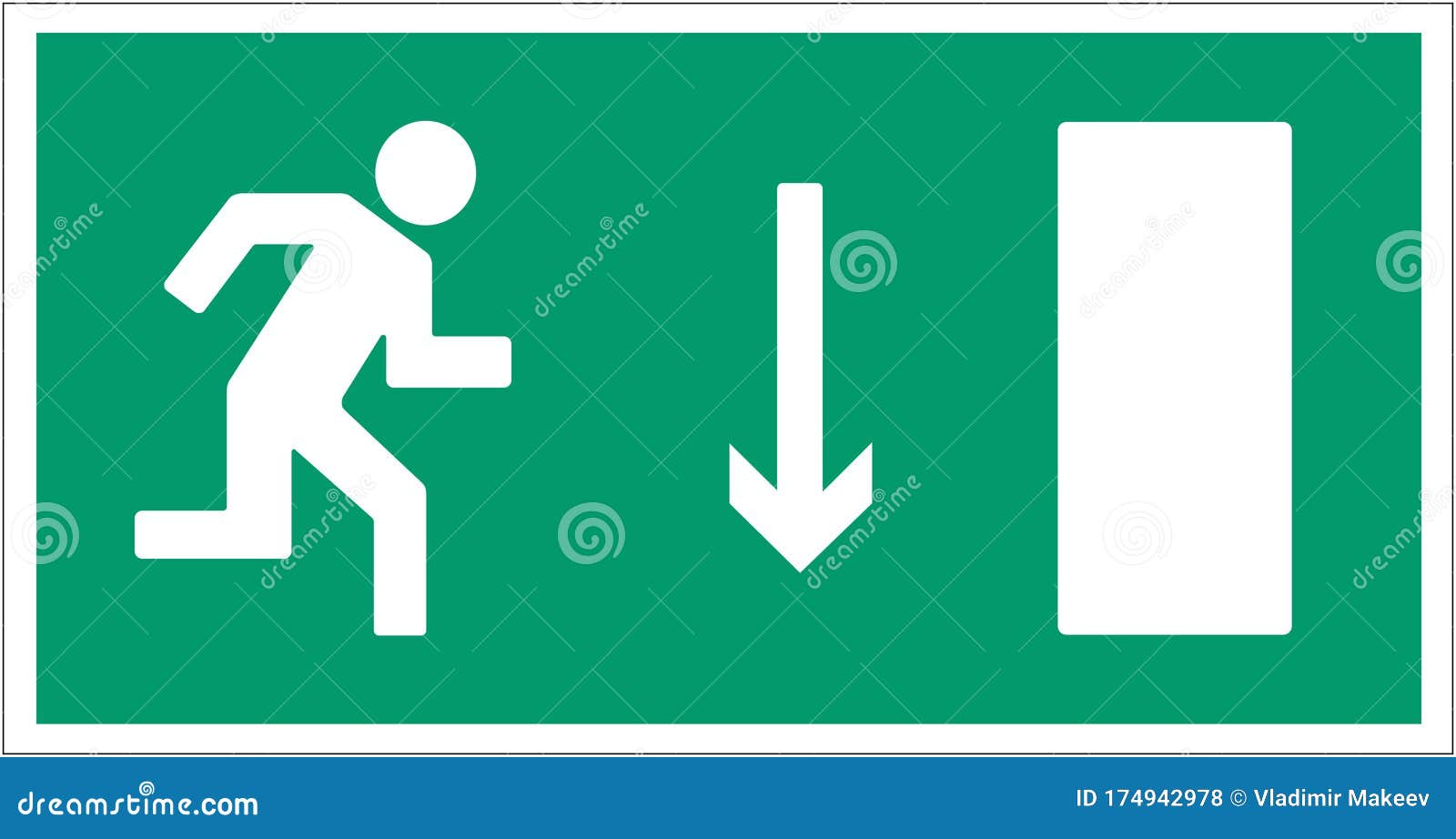 Exit here sign stock illustration. Illustration of help - 174942978
