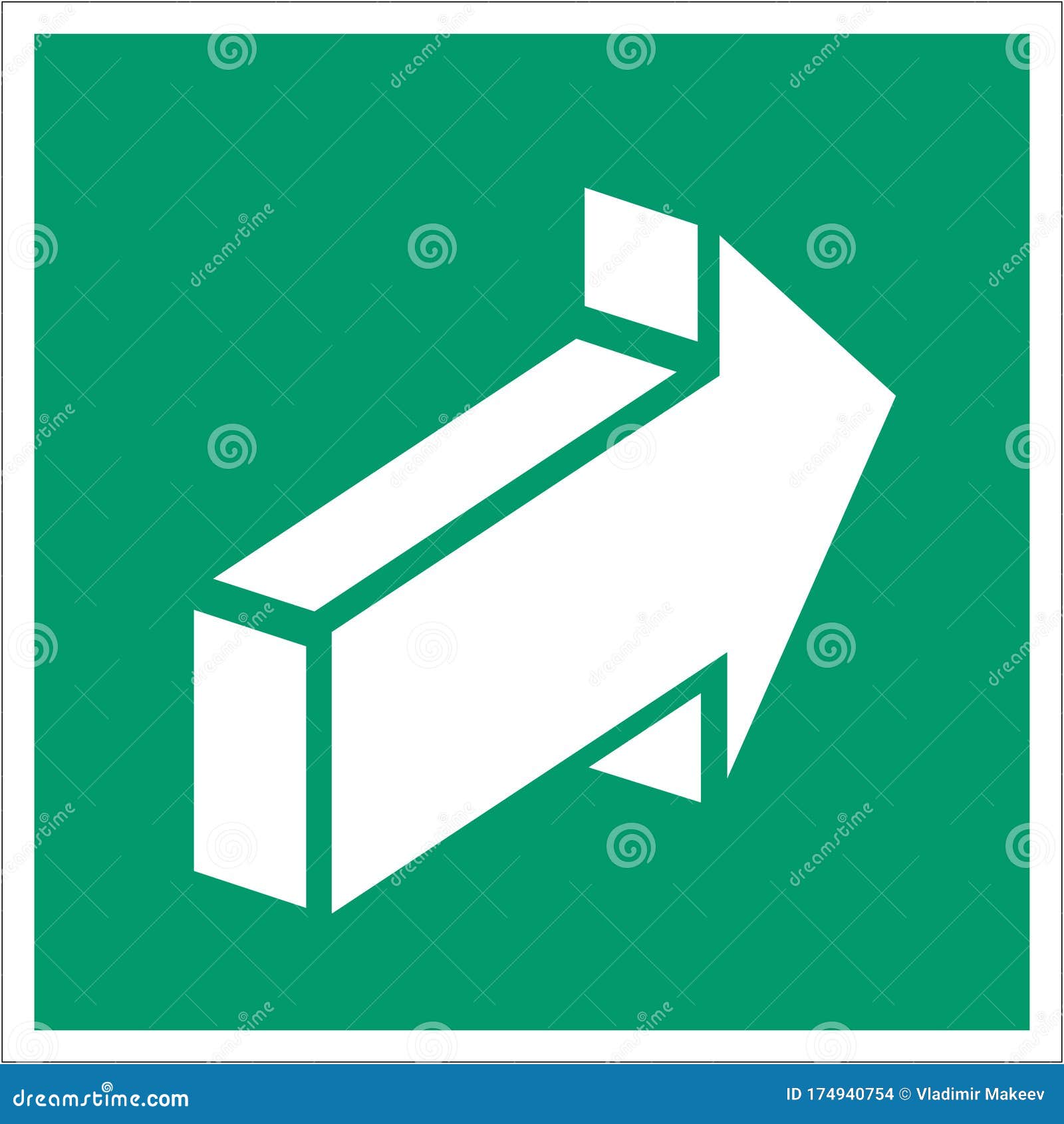 Exit here sign stock illustration. Illustration of white - 174940754