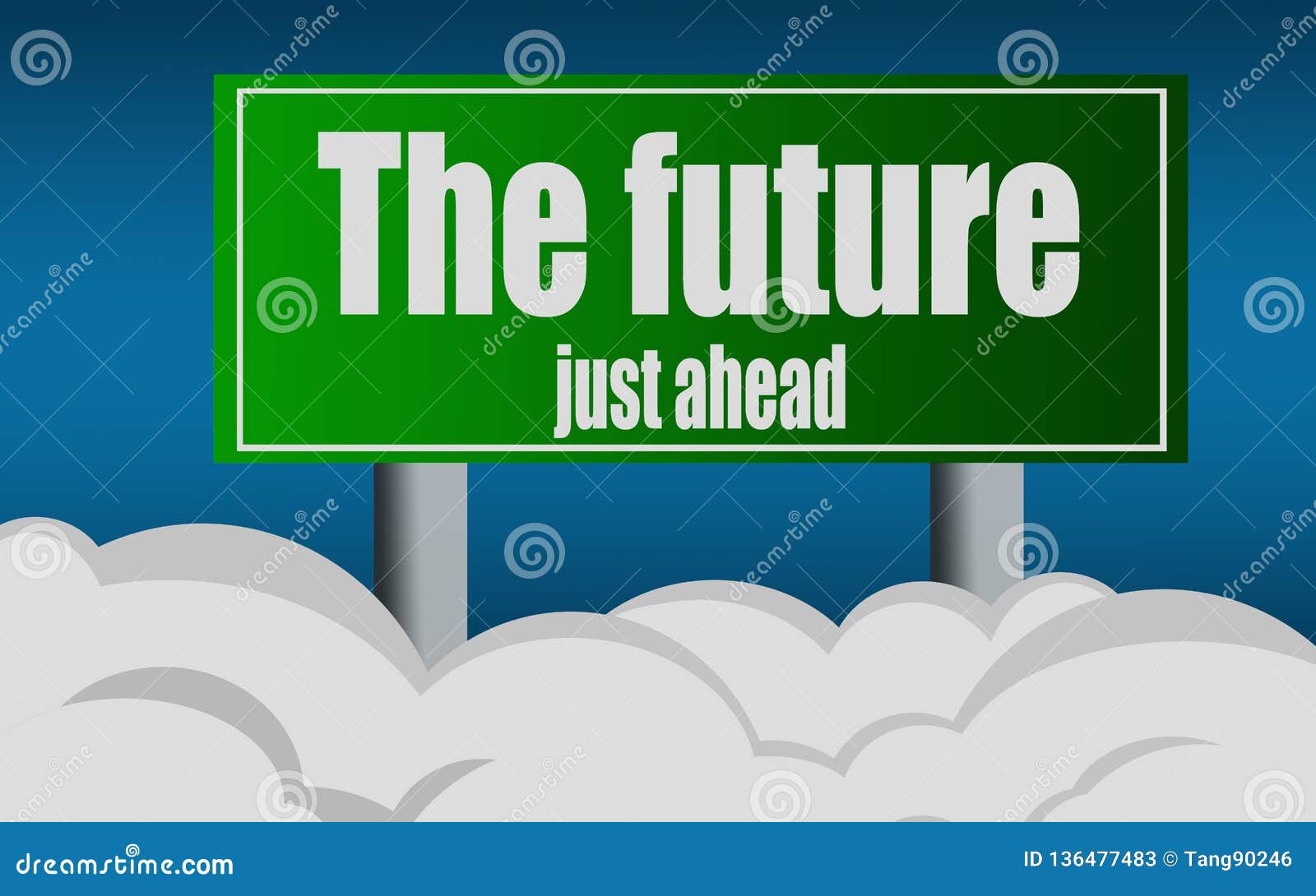 Exit Highway Street Sign Symbol with the Future Word Stock Illustration ...