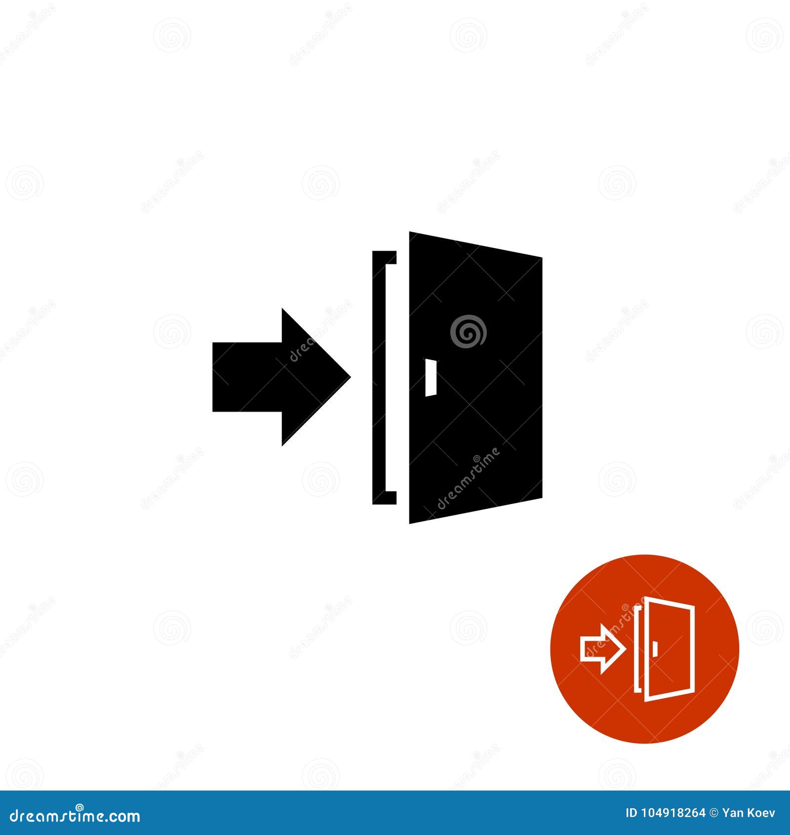 Exit Icon - Vector Iconic Design | CartoonDealer.com #94181517 Exit Icon - Vector Iconic Design | CartoonDealer.com #94181517
