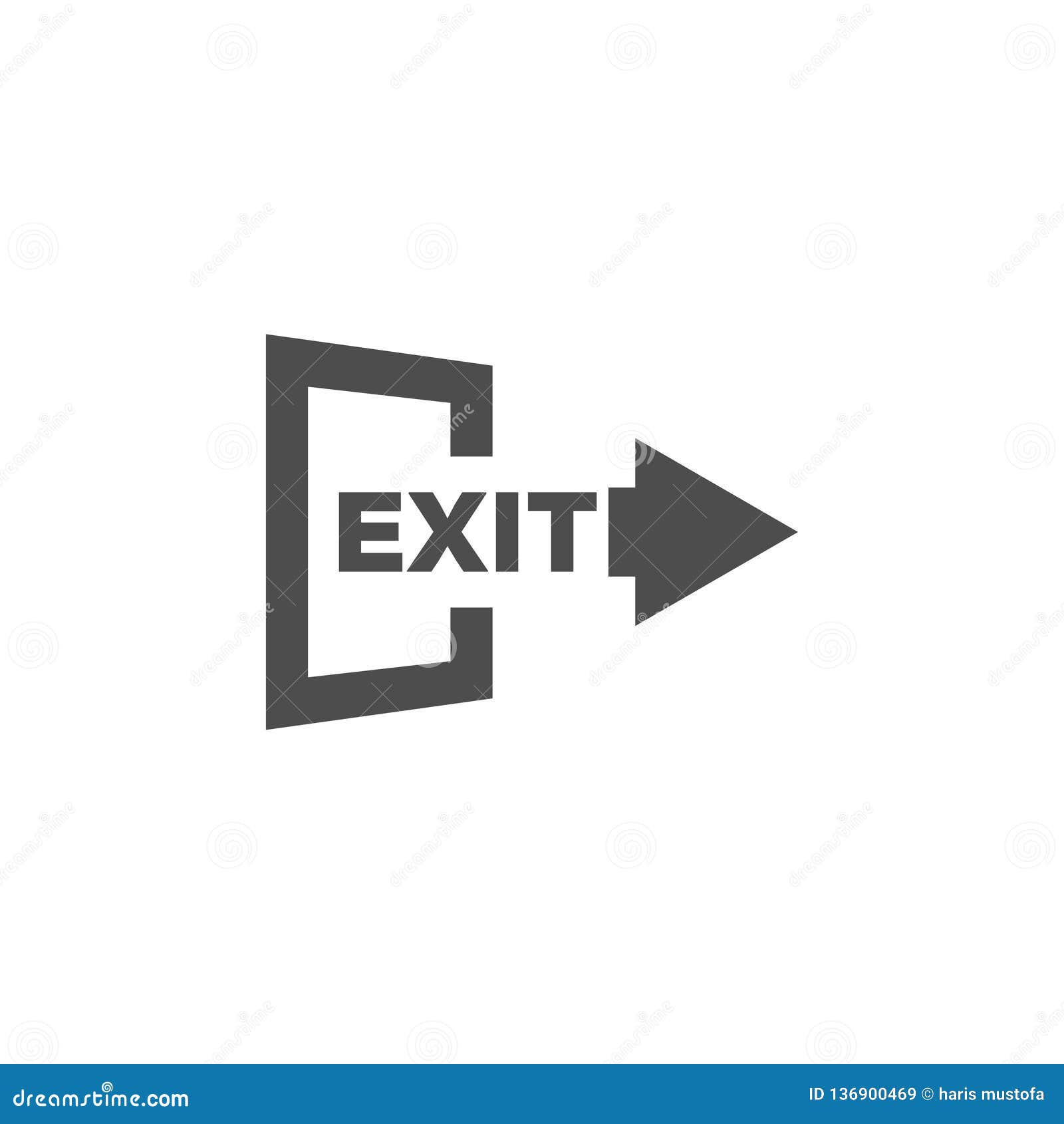 Exit Icon Graphic Design Template Vector Stock Vector - Illustration of ...