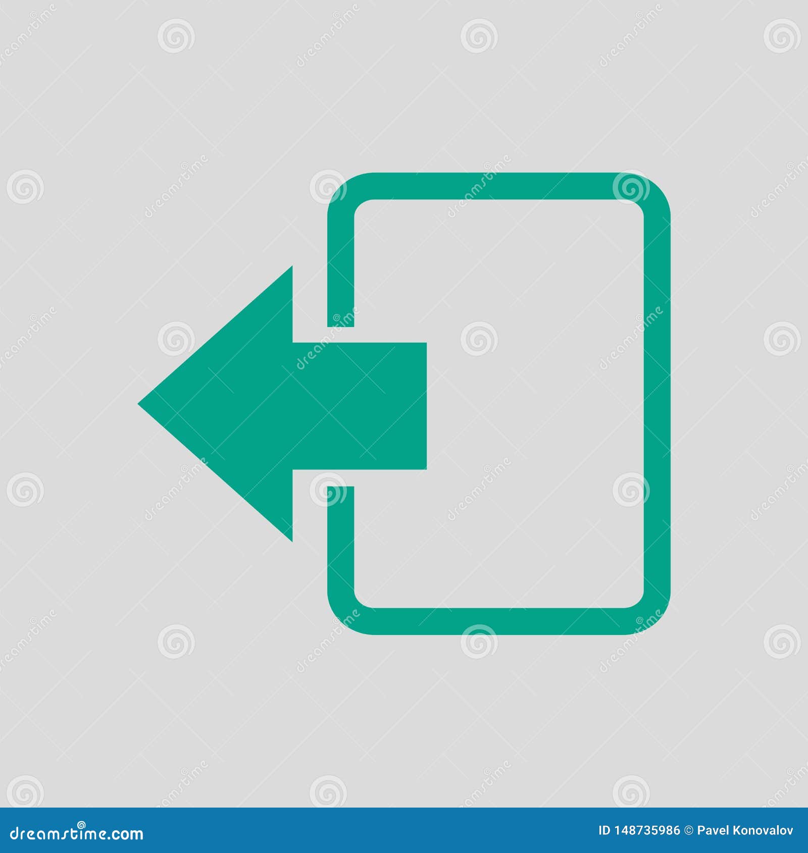 Exit Icon stock vector. Illustration of close, arrow - 148735986