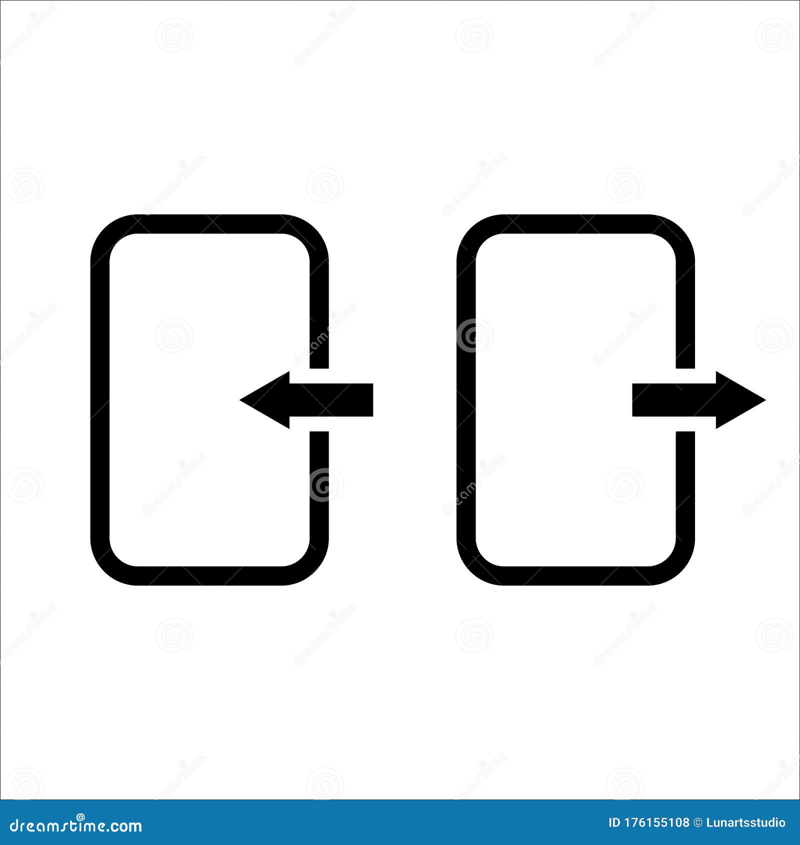 The Exit Icon. Logout and Output, Outlet, Out Symbol Stock Vector ...