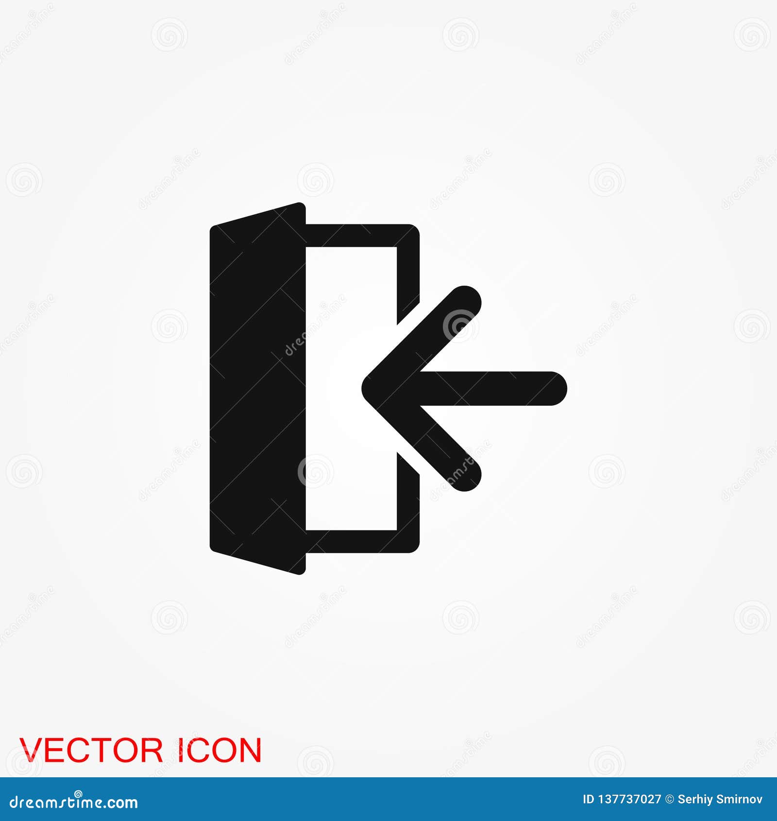 The Exit Icon. Logout and Output, Outlet, Out Symbol. Vector Logo Stock ...