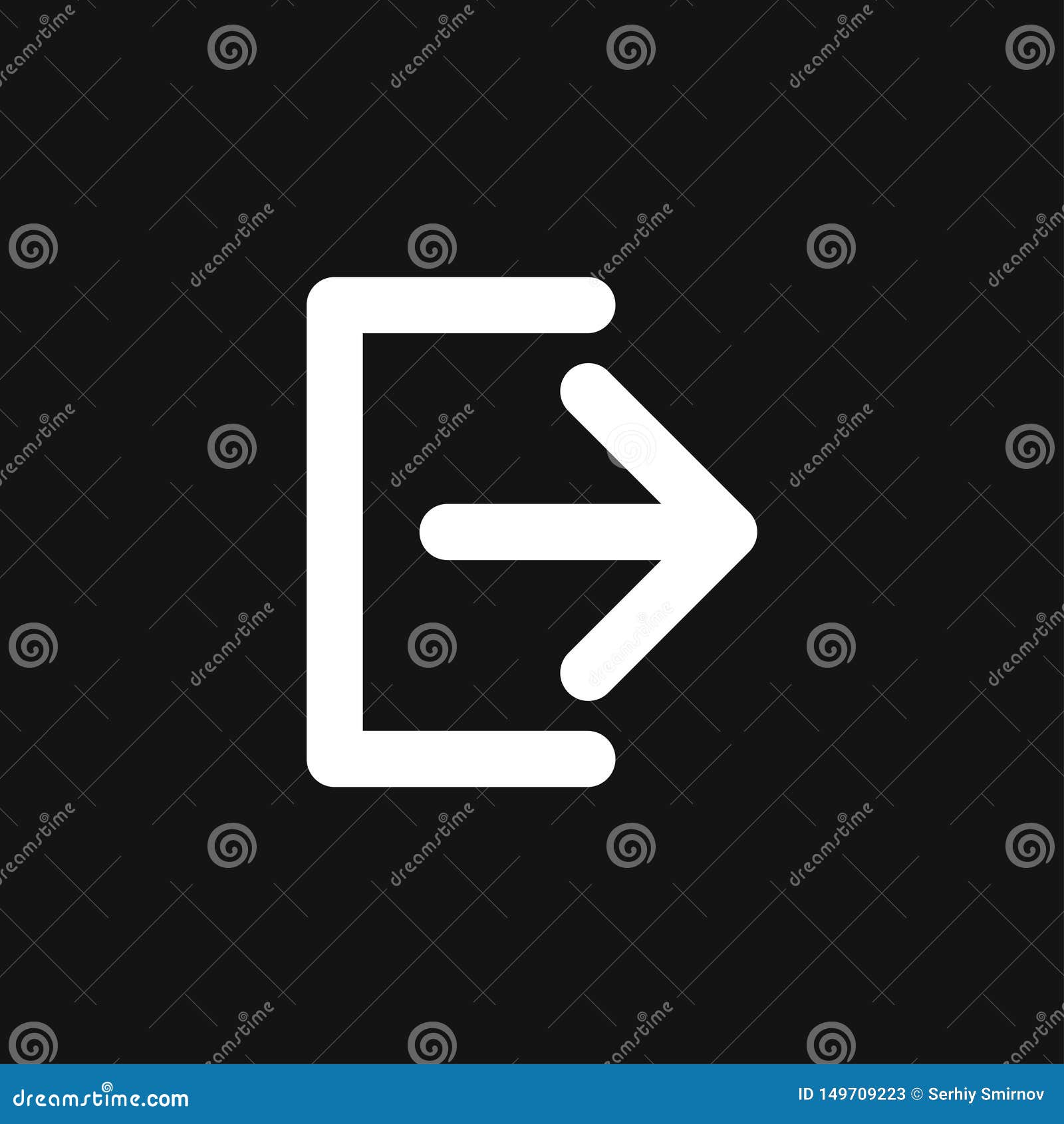 The Exit Icon. Logout and Output, Outlet, Out Symbol. Vector Logo Stock ...