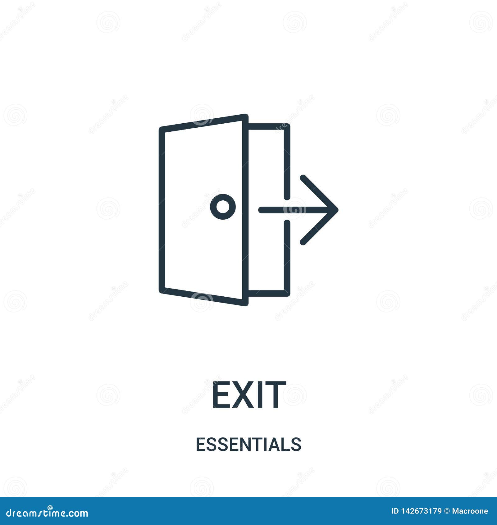 Exit Icon Vector from Essentials Collection. Thin Line Exit Outline ...