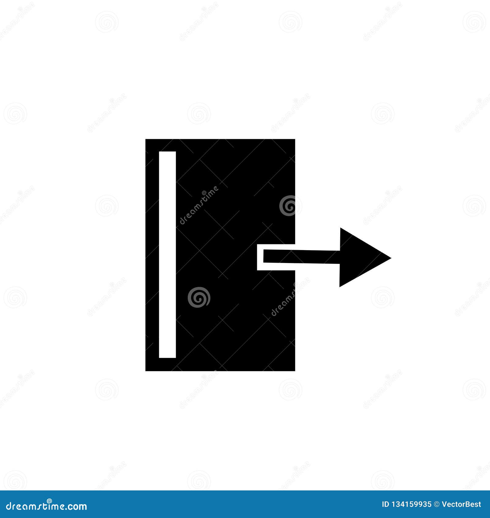 Exit Icon Vector Sign and Symbol Isolated on White Background, Exit ...