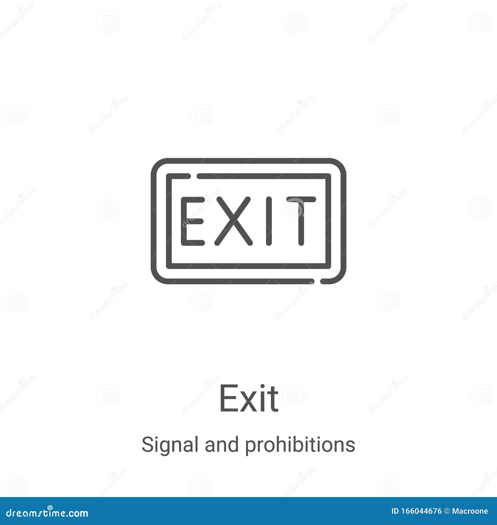 Exit Icon Vector from Signal and Prohibitions Collection. Thin Line ...