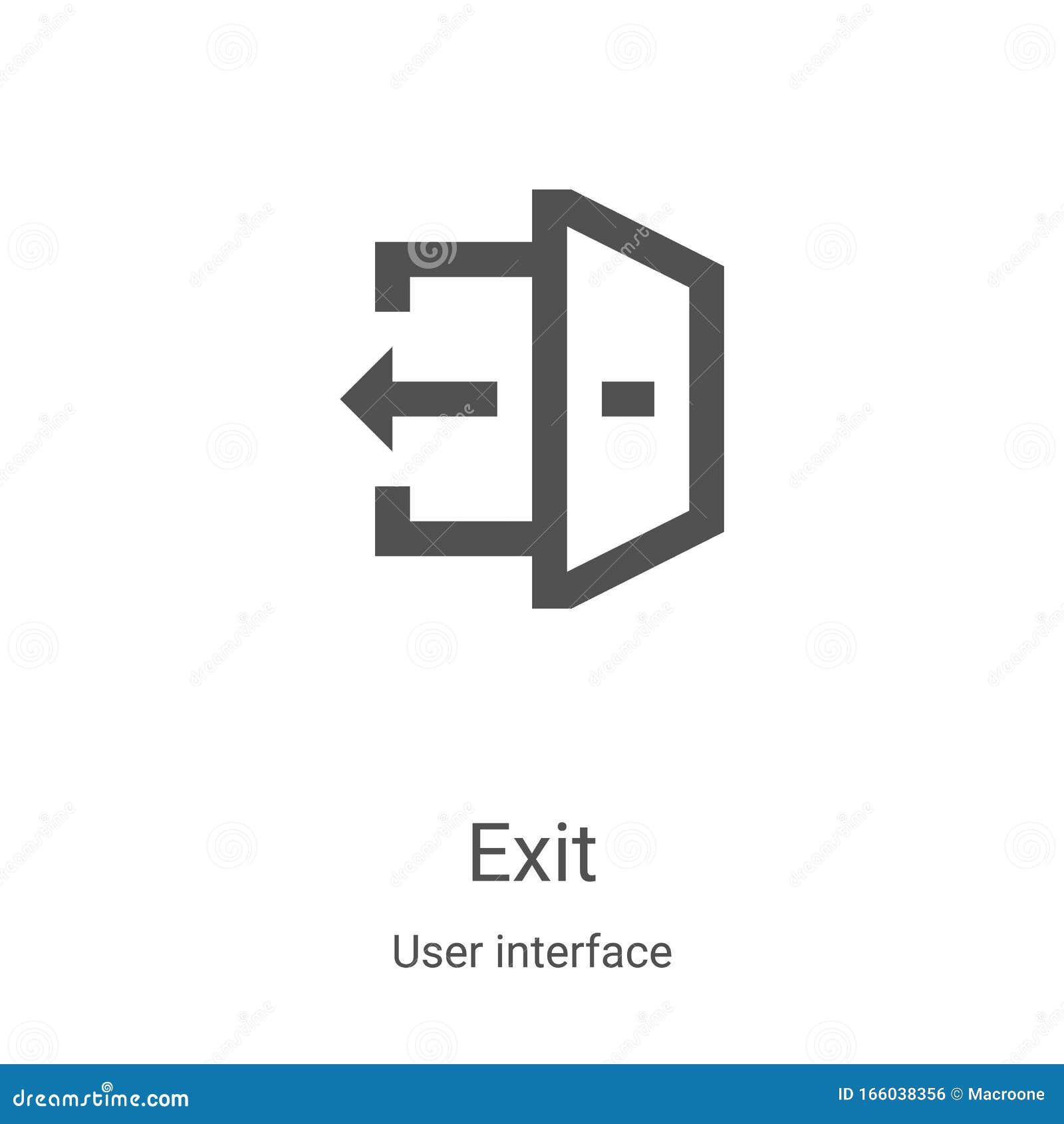 Exit Icon Vector from User Interface Collection. Thin Line Exit Outline ...