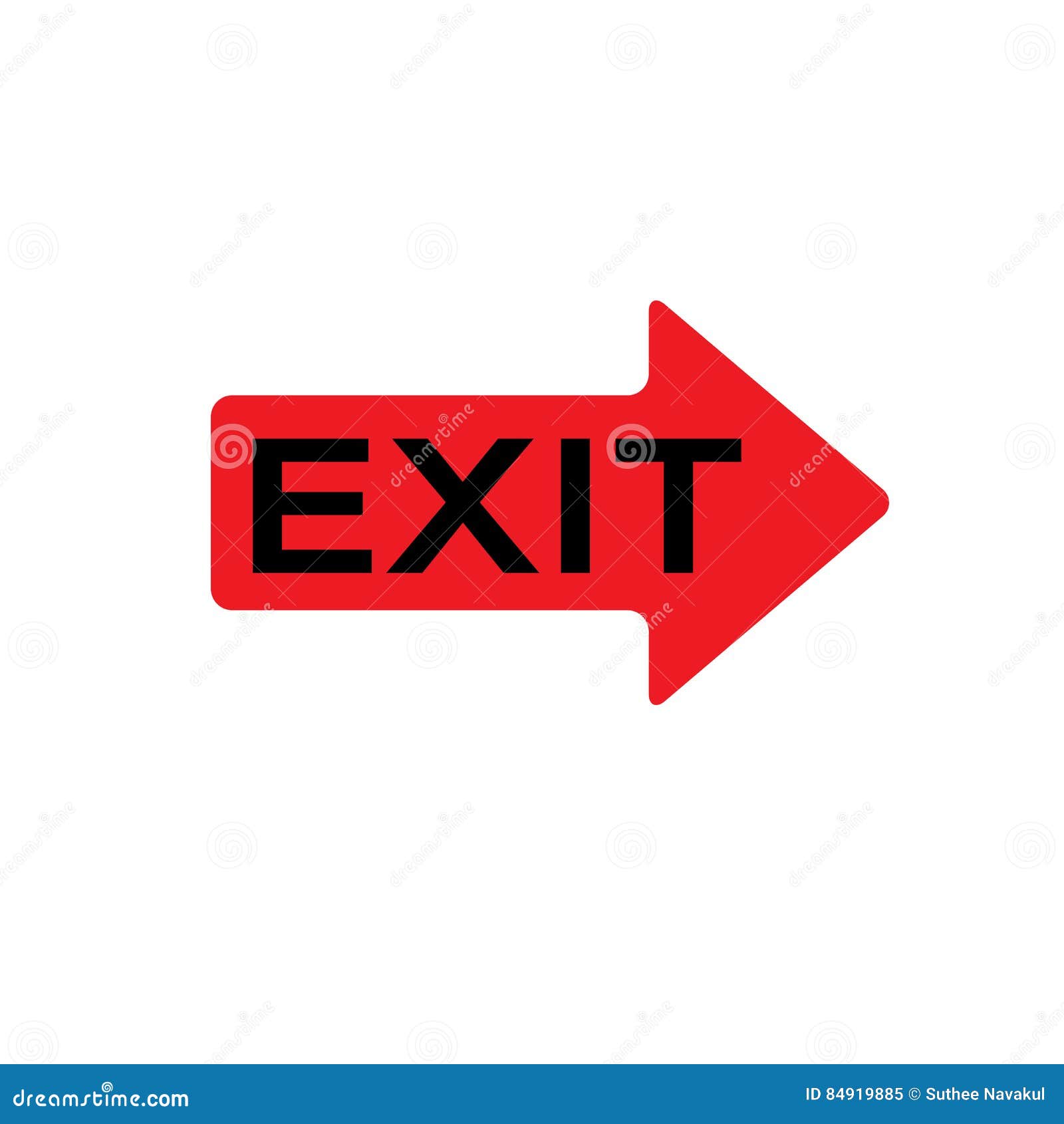 Exit Icon on White Background. Stock Vector - Illustration of internet ...