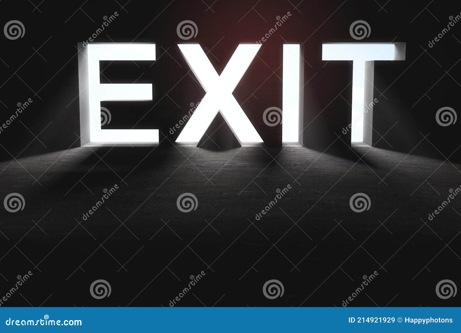 Exit Inscription. Holes in the Wall Stock Illustration - Illustration ...