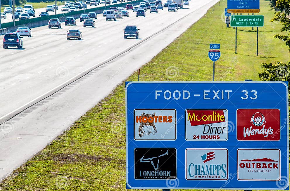 Exit 33 editorial stock image. Image of highway, moonlite - 54864539