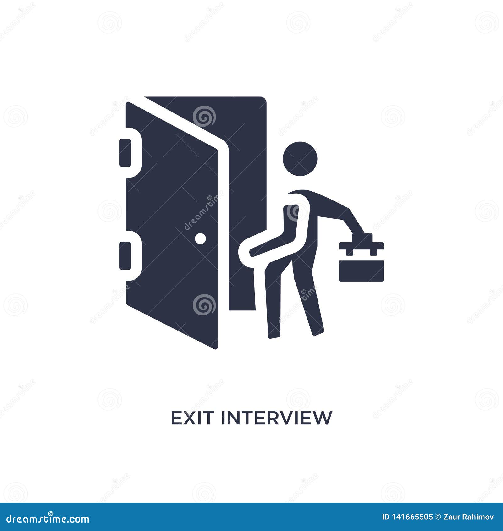 Exit Interview Icon on White Background. Simple Element Illustration ...