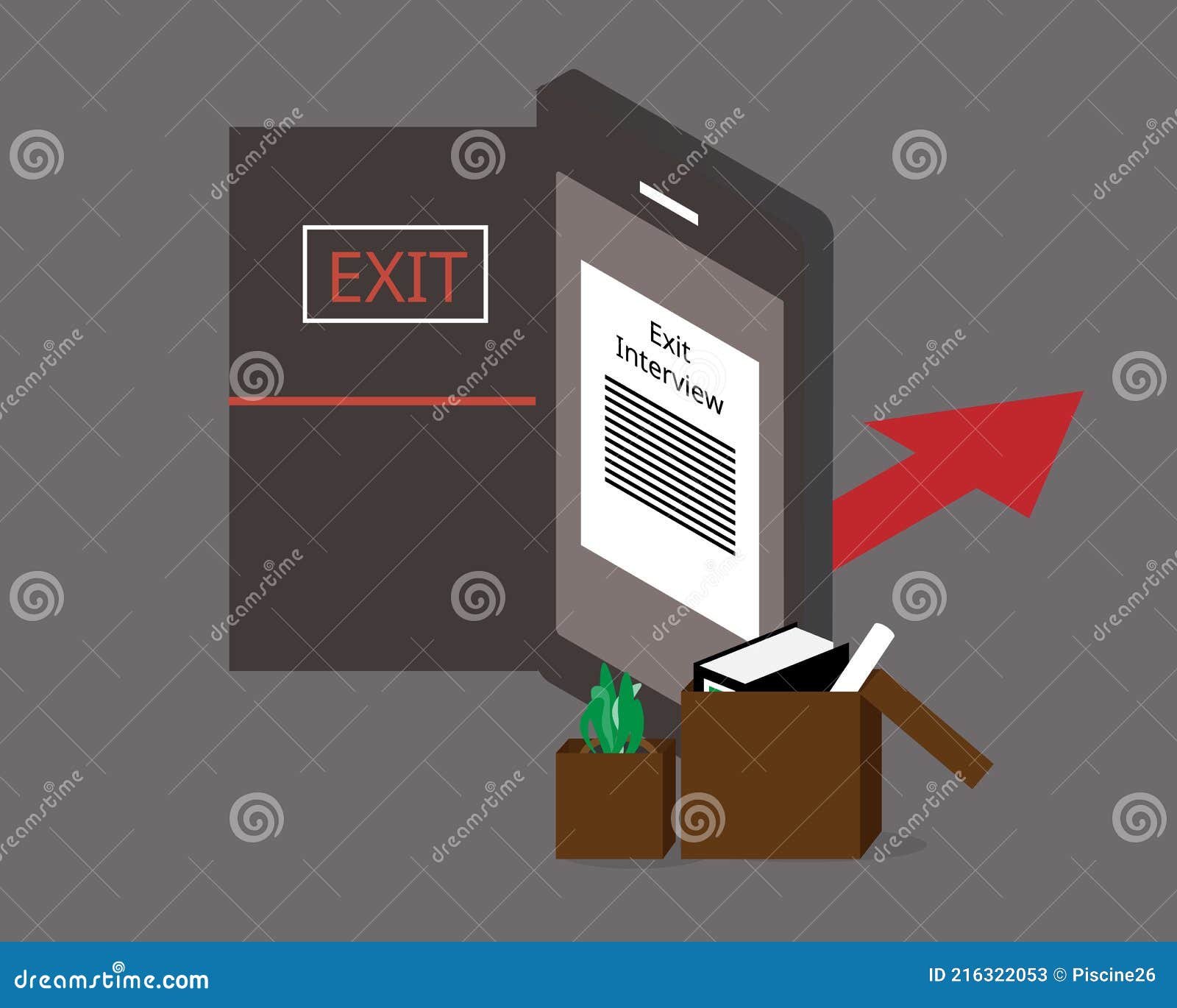 Exit Interview after Resign from the Company Vector Stock Vector ...