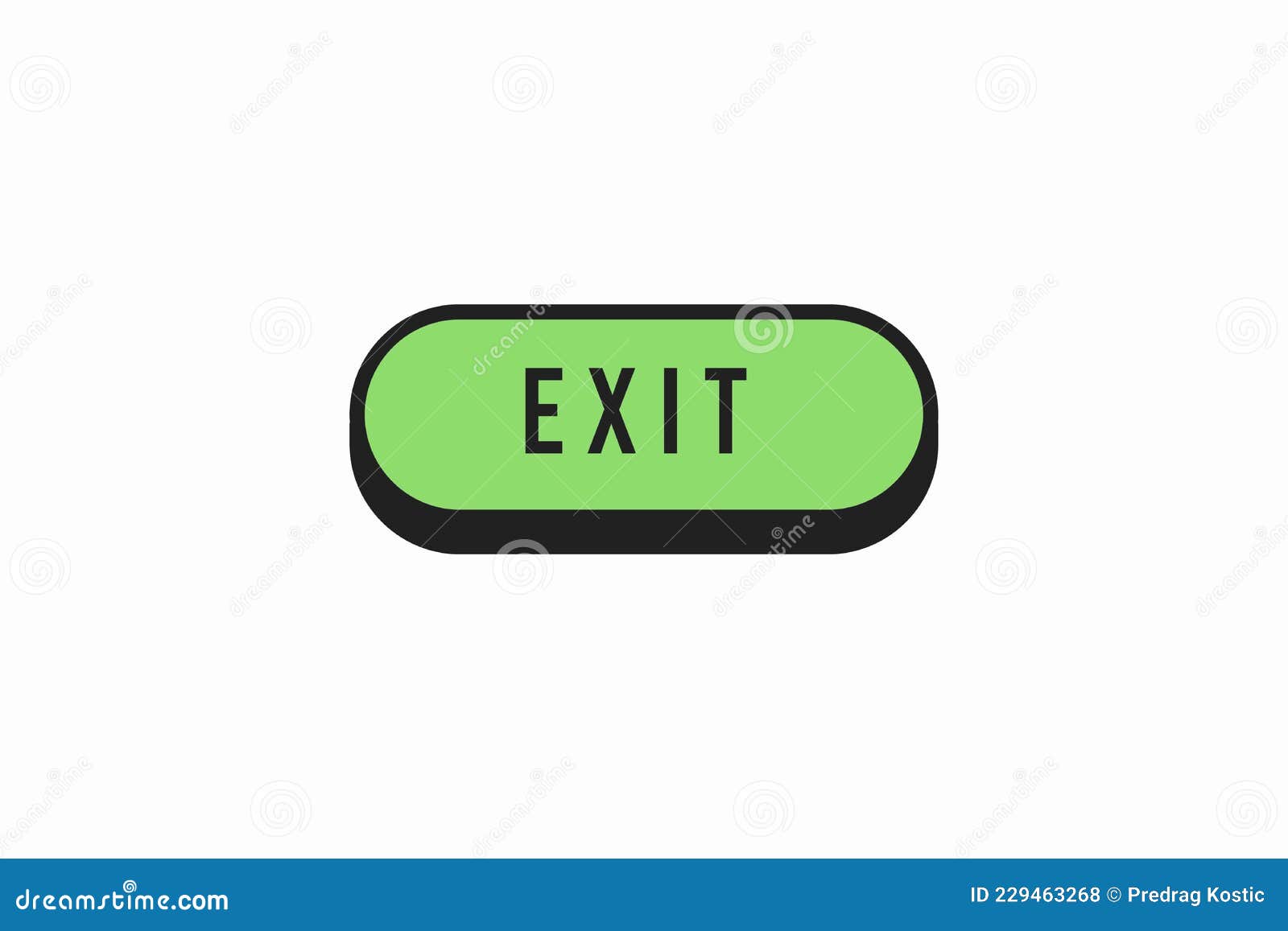 Exit key isolated on white stock illustration. Illustration of logo ...