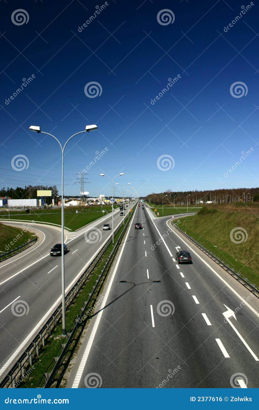 Exit lane stock photo. Image of asphalt, highway, automobile - 2377616