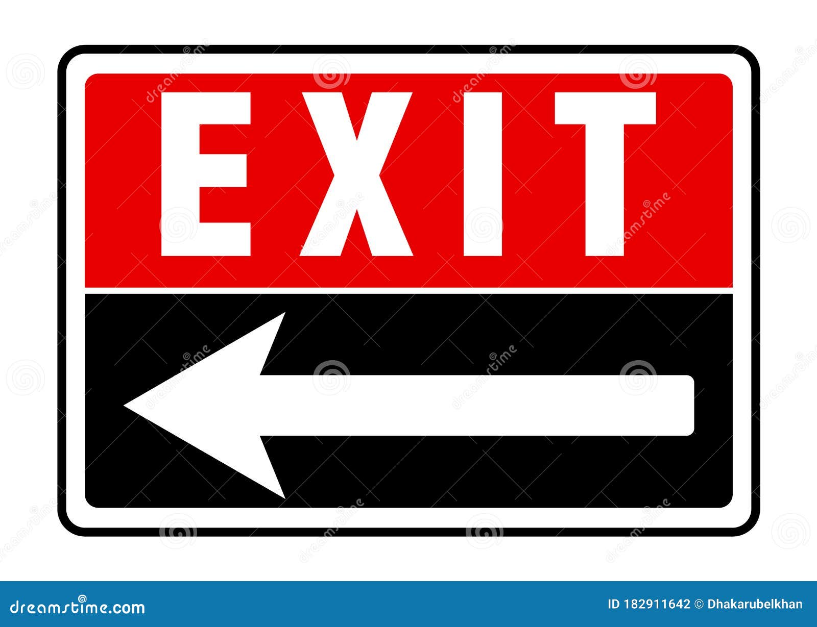 Exit Left Arrow Sign, Exit , Exit Sign Vector Stock Vector ...