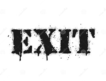 Exit Lettering. Graffiti Lettering on White. Lettering Sprayed with ...