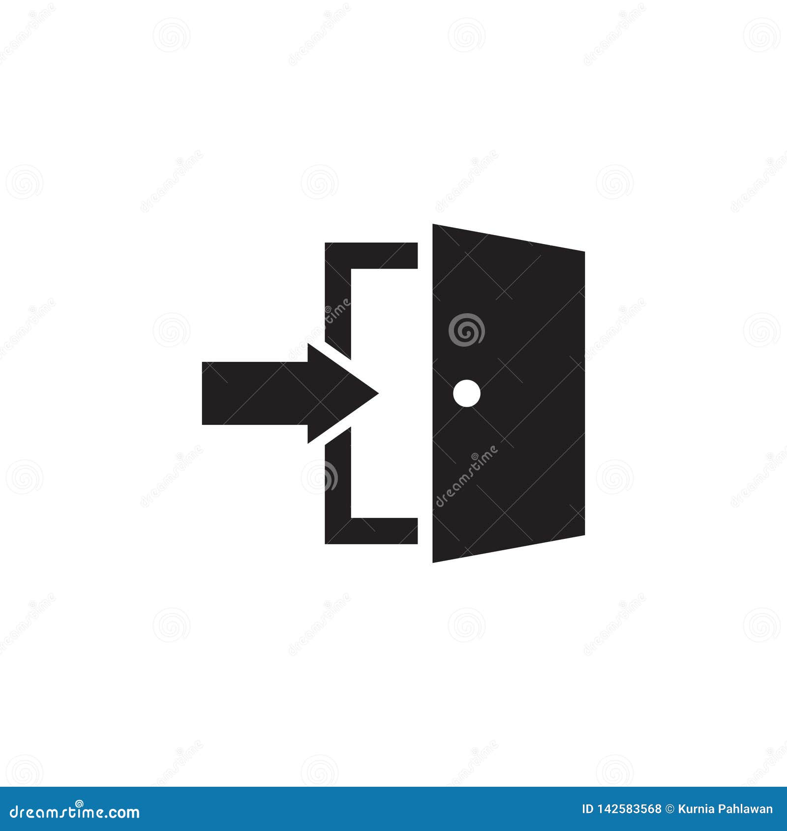 Exit Logo , Door Logo Vector Stock Vector - Illustration of exit ...