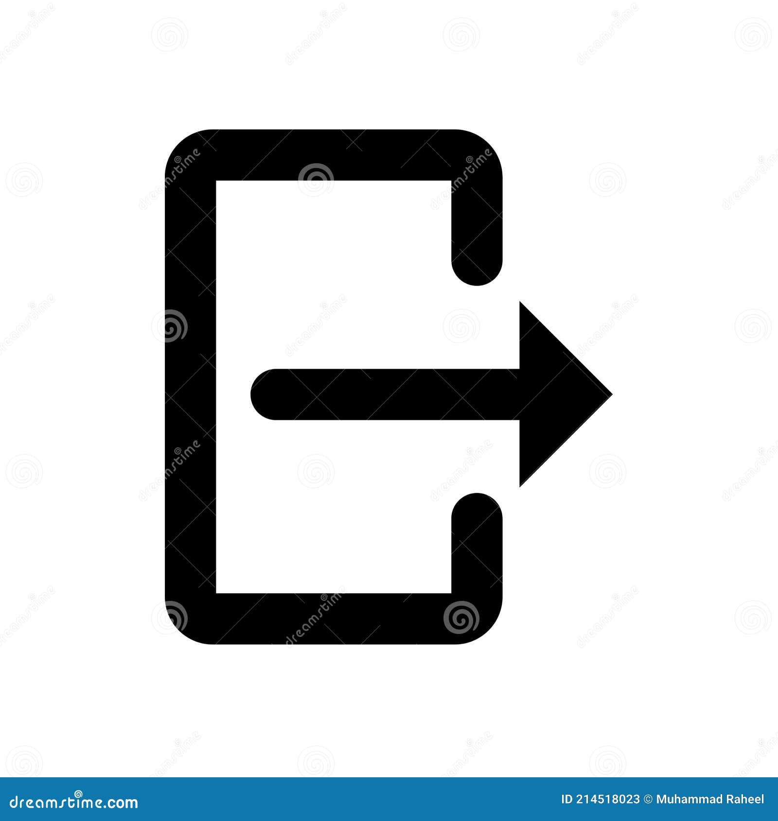 Exit or Logout Icon or Symbol Isolated on White Background Stock ...