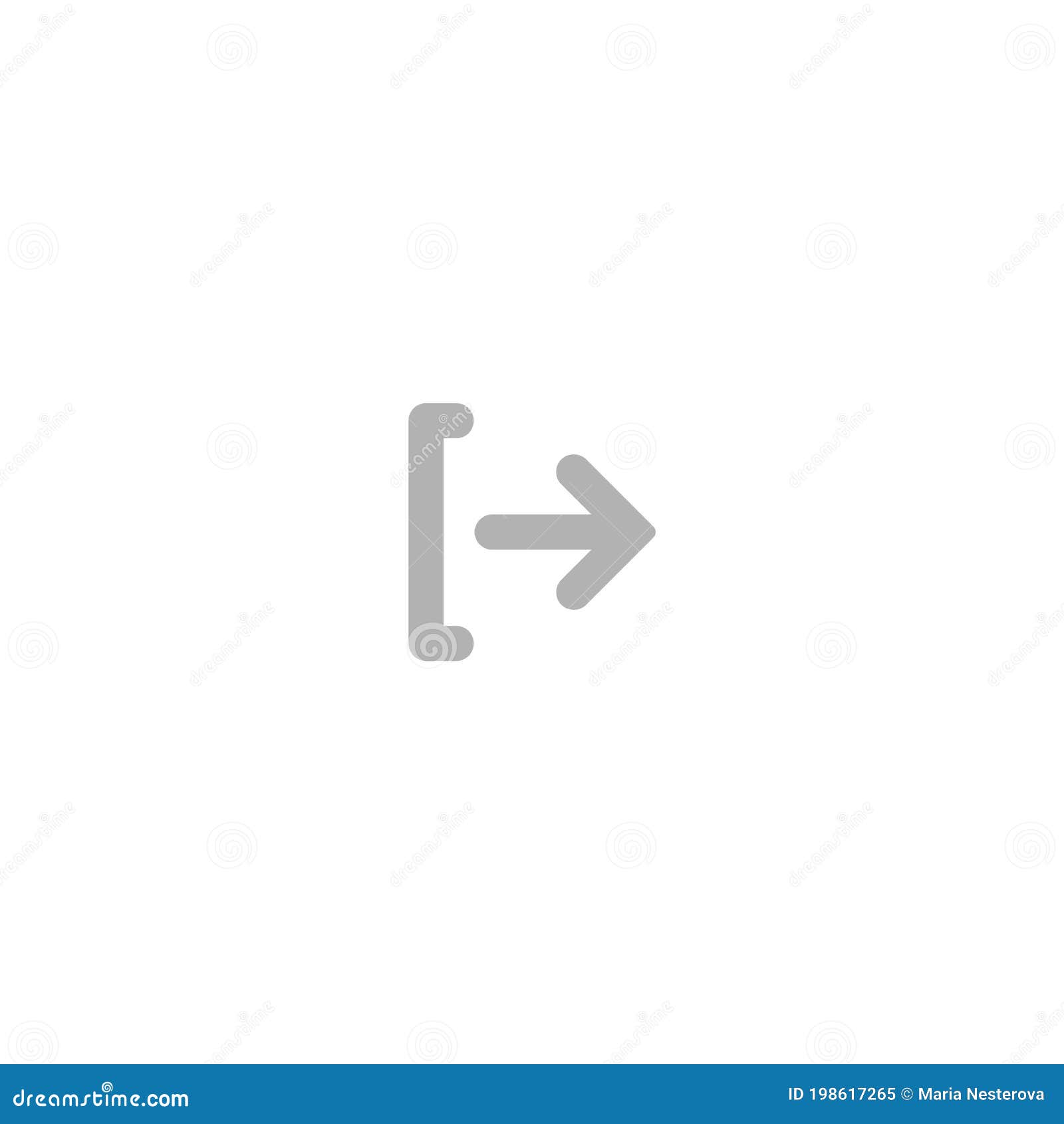 Exit or Logout, Log Off Icon. Isolated on White Stock Illustration ...