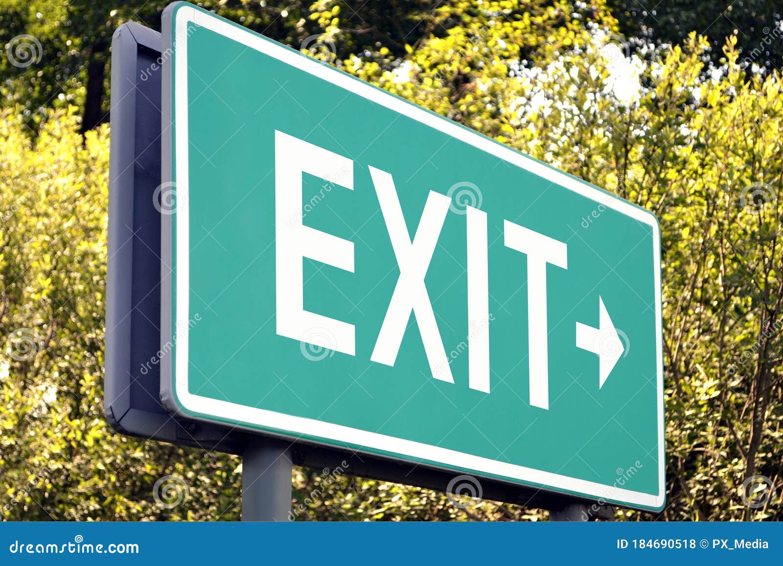 Exit - next exit sign stock photo. Image of next, signpost - 184690518