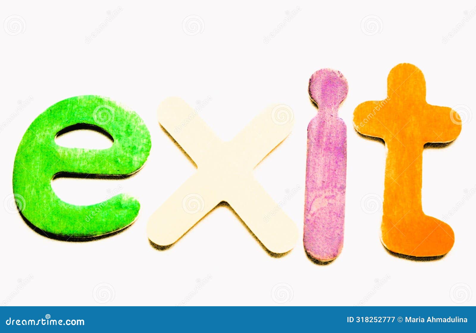 The exit note on the door stock image. Image of circle - 318252777