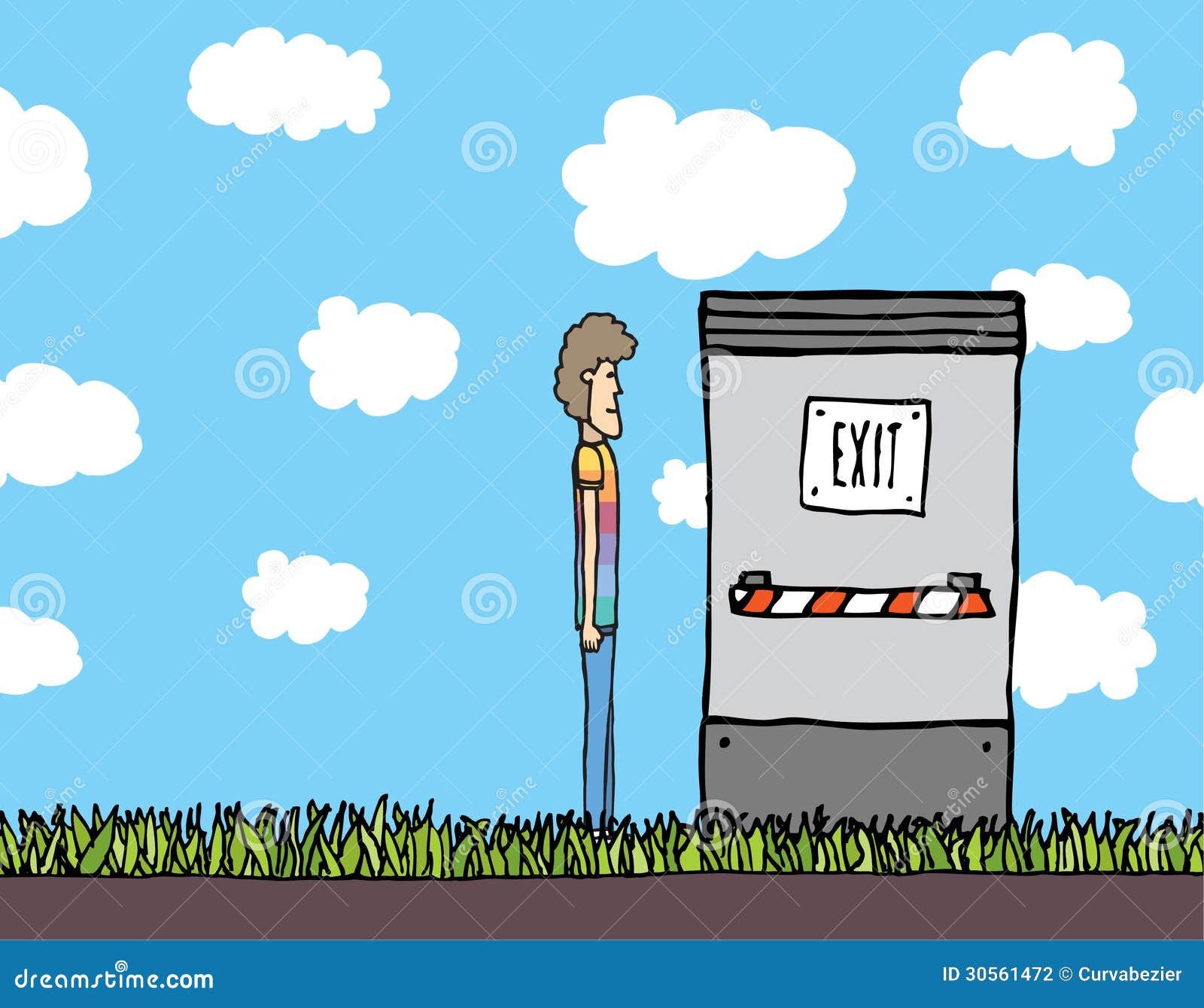 Feeling Trapped Vector Cartoon Illustration | CartoonDealer.com #78962552