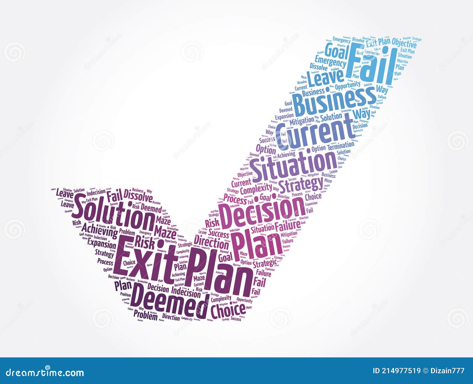 Exit Plan Check Mark Word Cloud Collage, Business Concept Background ... Exit Plan Check Mark Word Cloud Collage, Business Concept Background ...