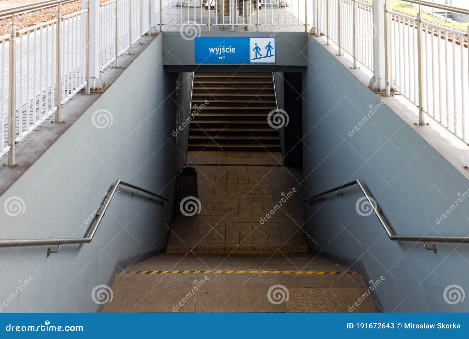 Exit from the platform stock image. Image of divided - 191672643