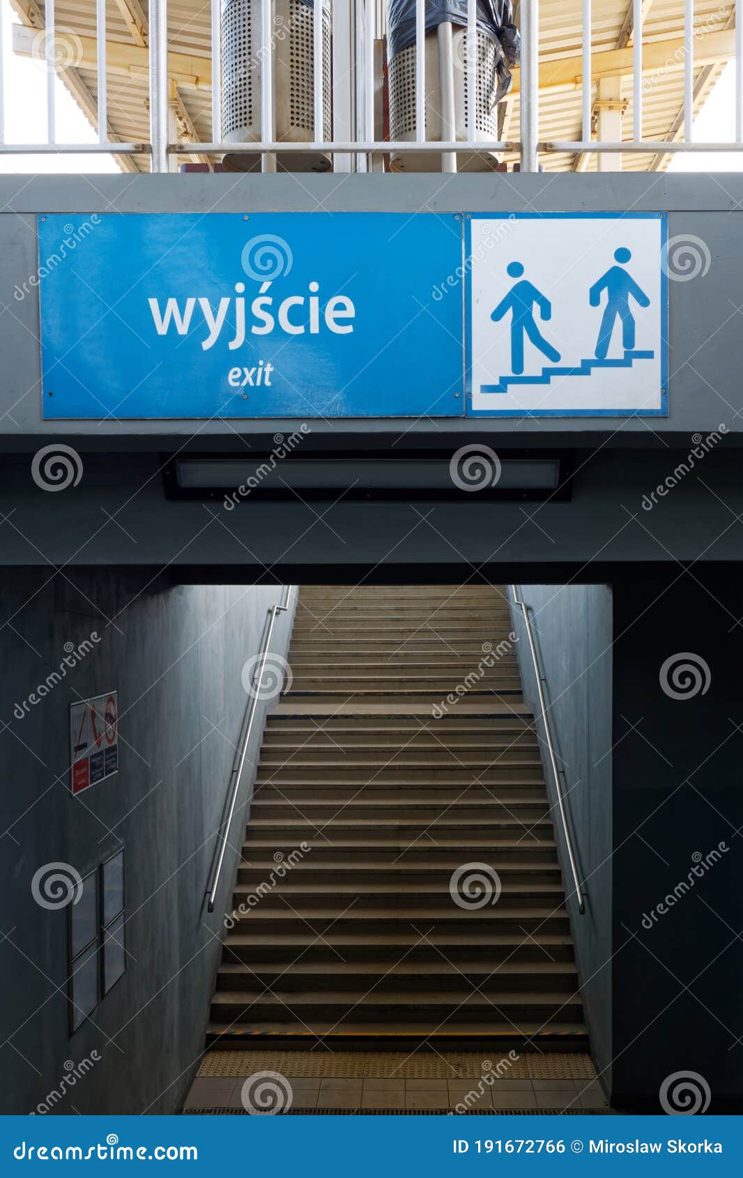 Exit from the platform stock photo. Image of tracks - 191672766