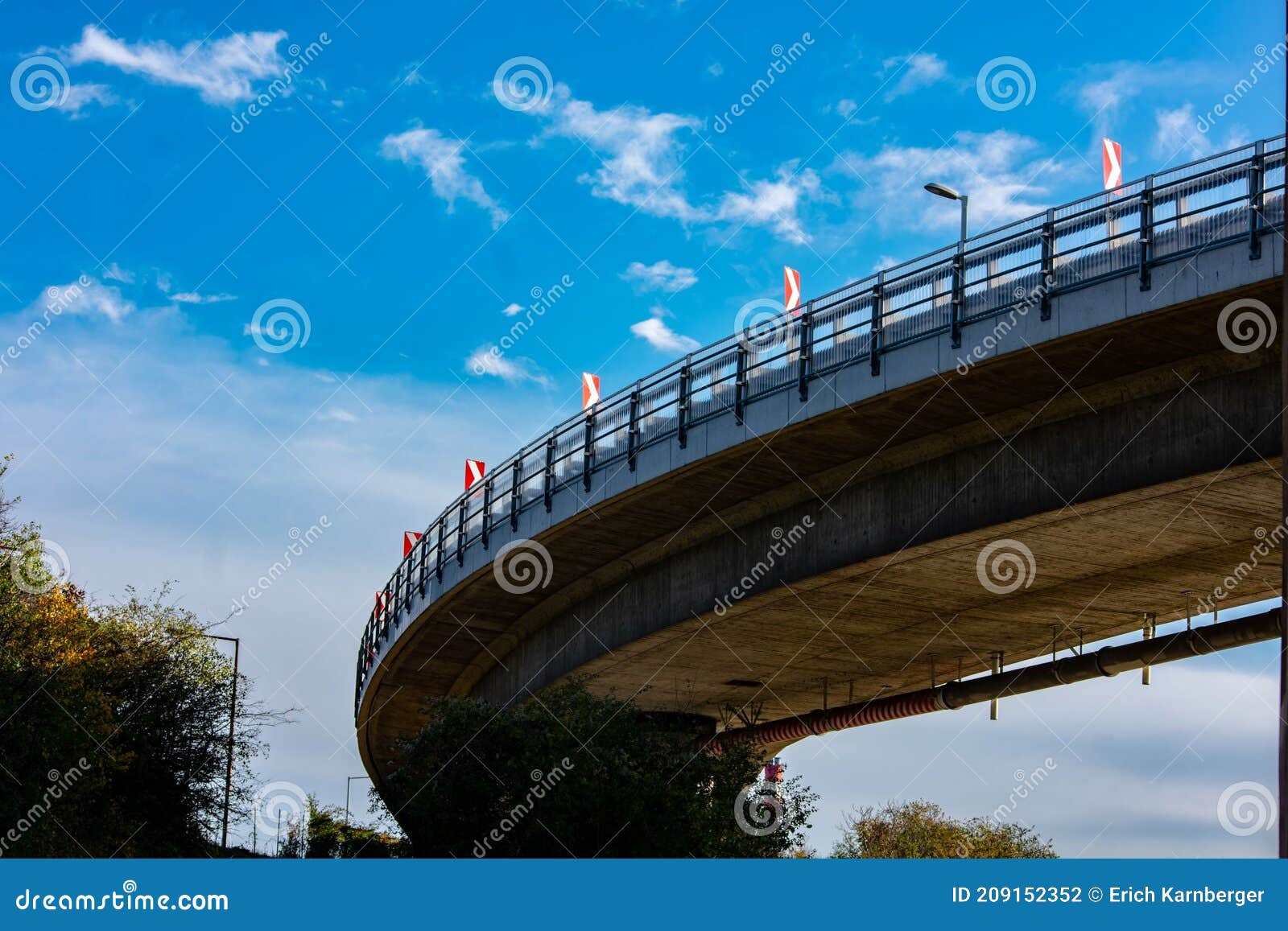 Exit Ramp Bridge on a Highway Stock Photo - Image of high, cement ...