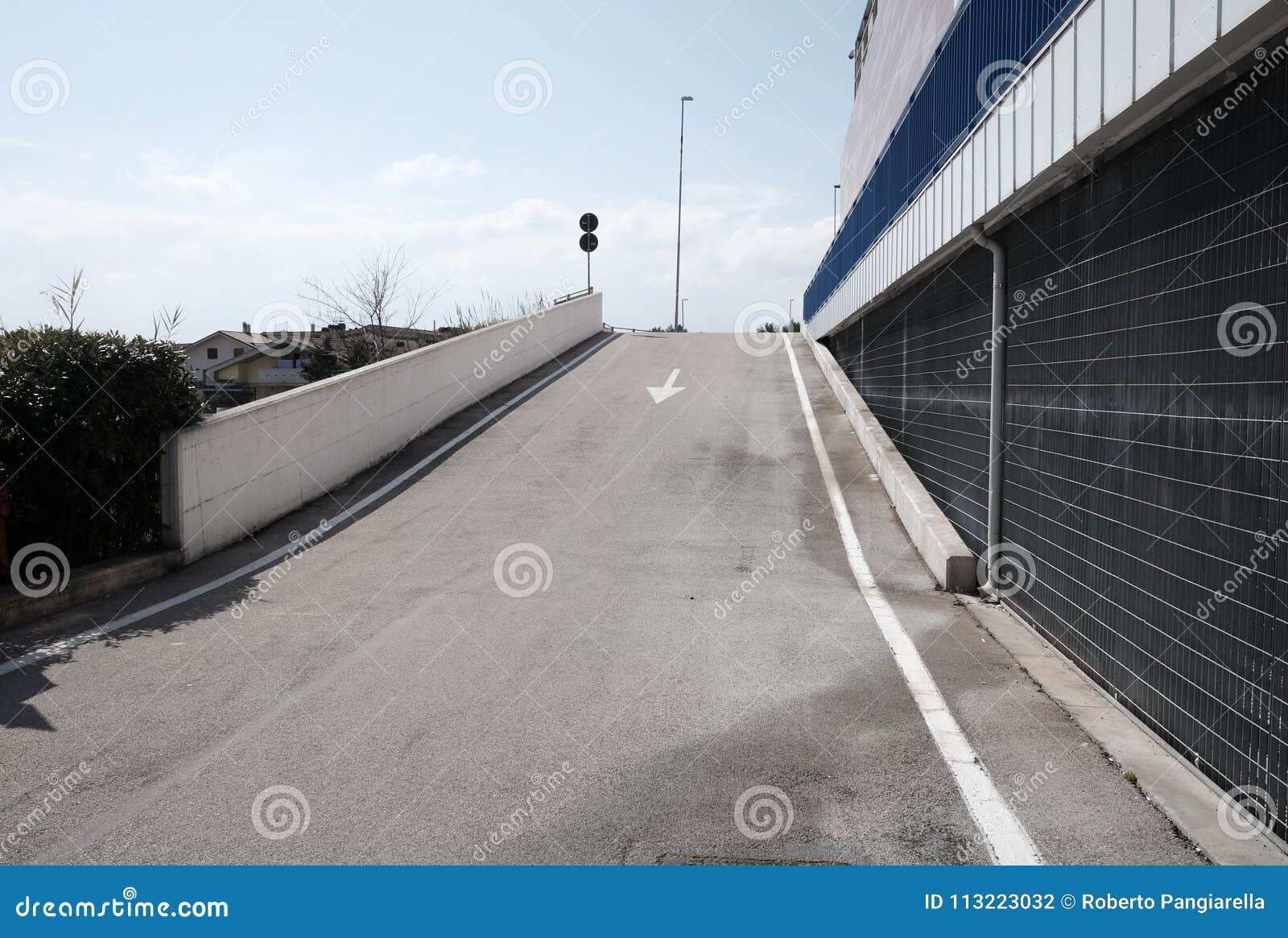 Exit ramp mall stock photo. Image of perspective, modern - 113223032