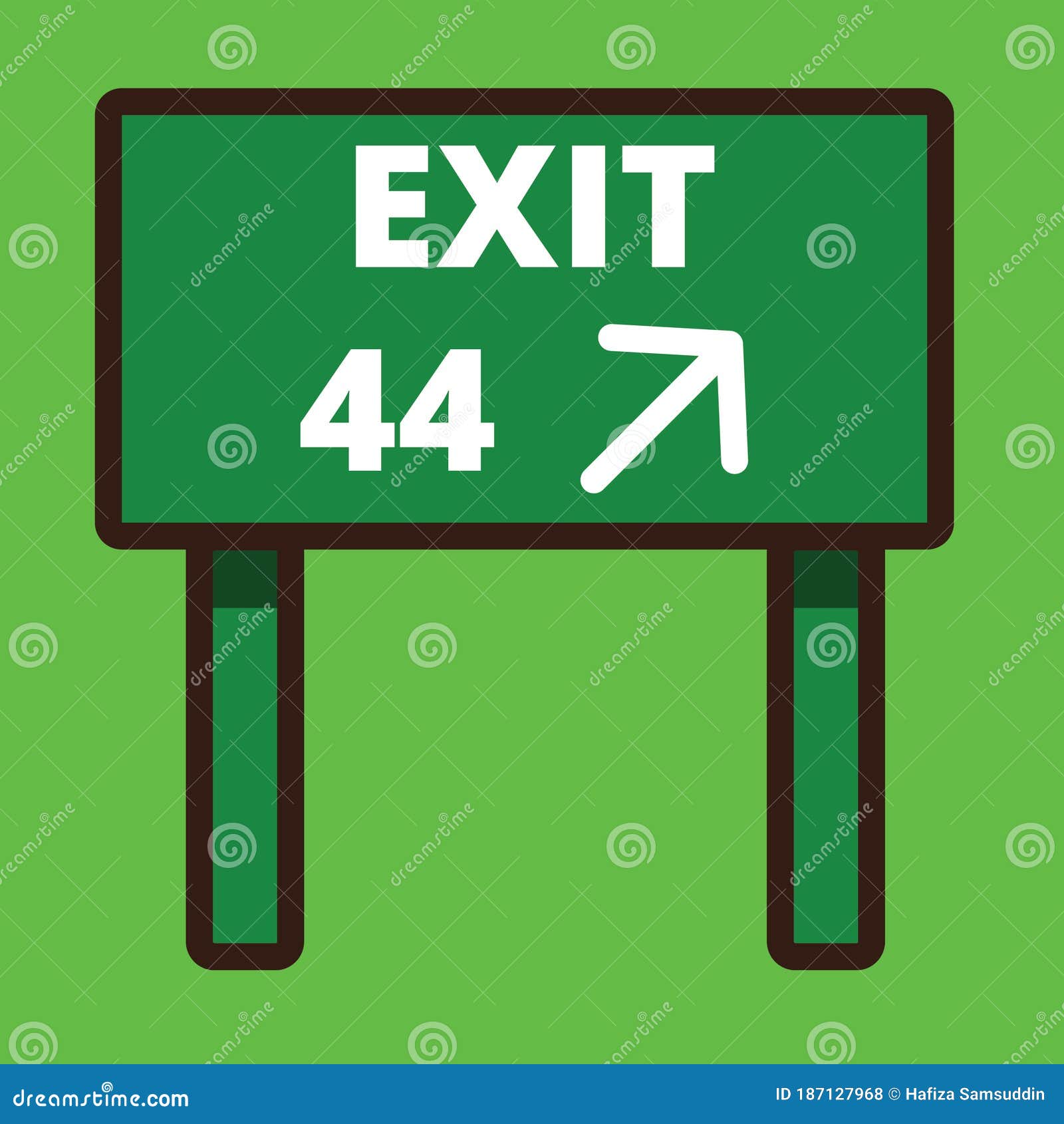 Exit Road Sign Board. Vector Illustration Decorative Design Stock ...
