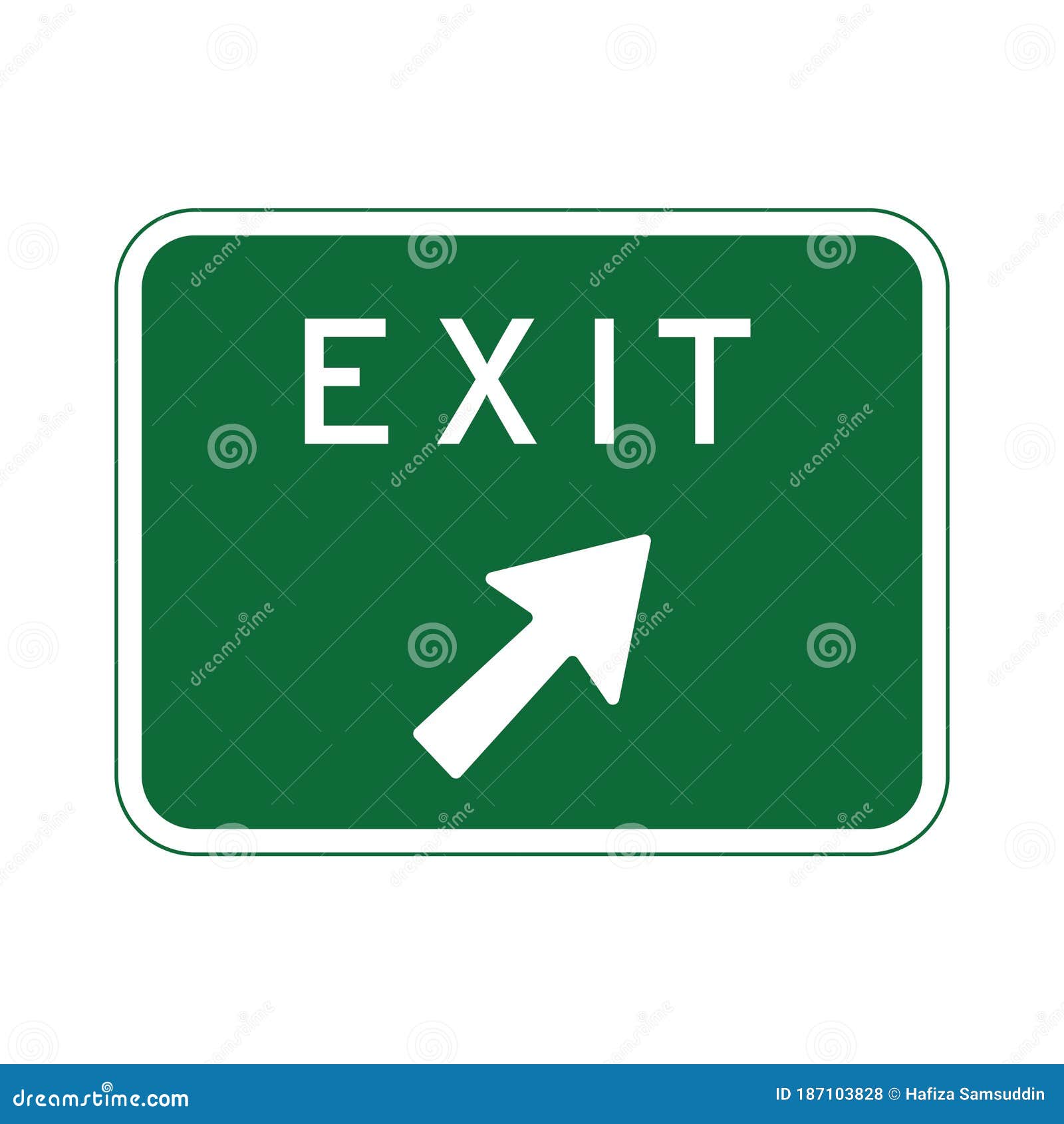 Exit Route Sign. Vector Illustration Decorative Design Stock Vector ...
