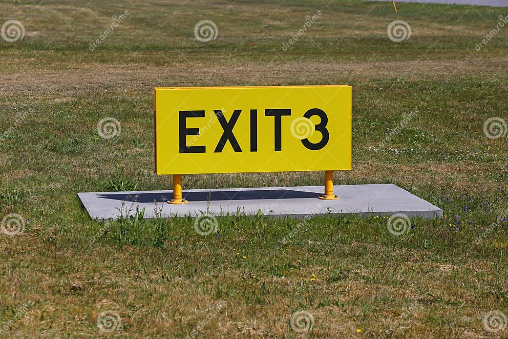 Exit runway sign stock photo. Image of trail, soil, signage - 276640748