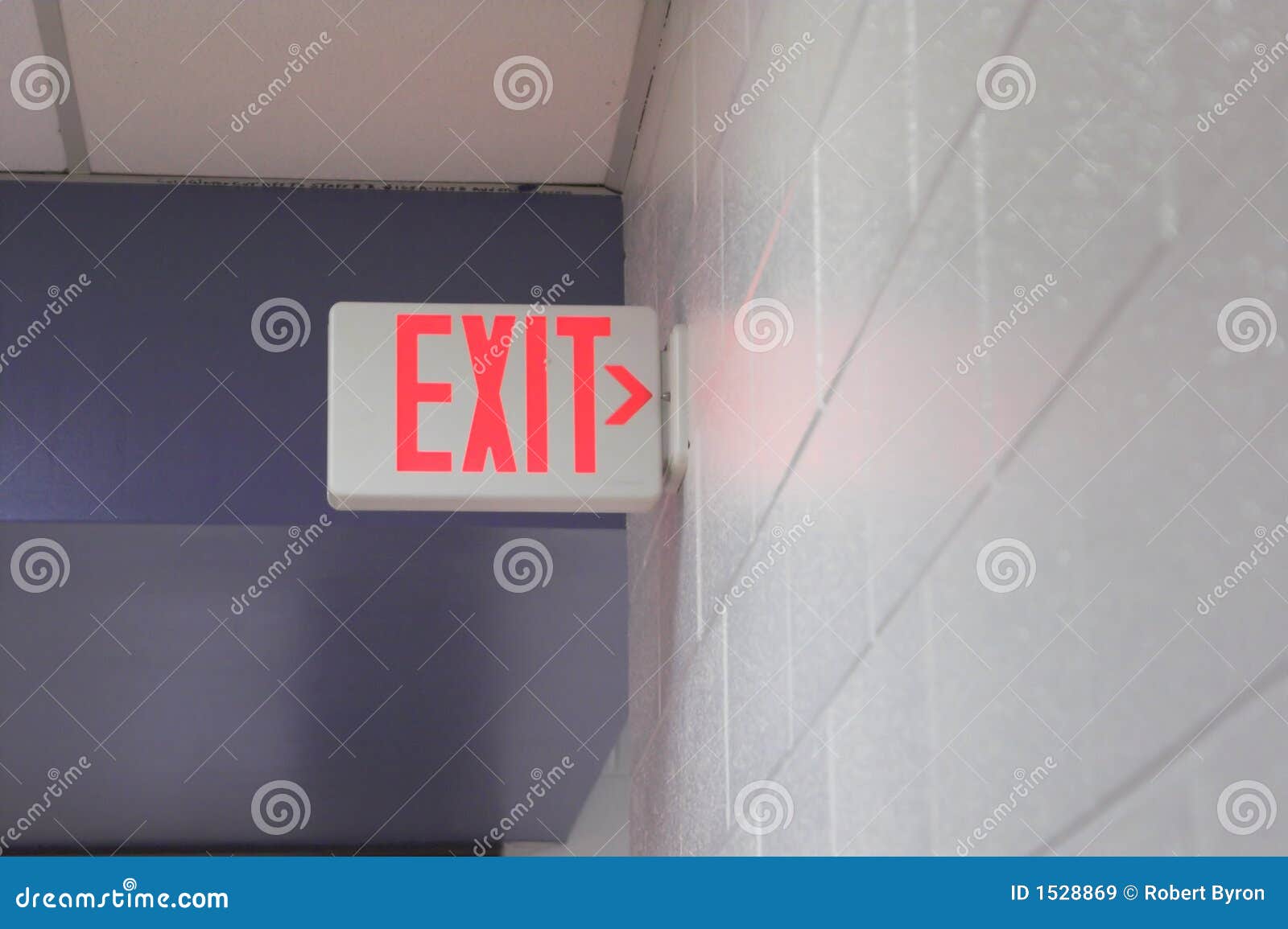 Exit Sign stock image. Image of code, hall, interior, exit - 1528869